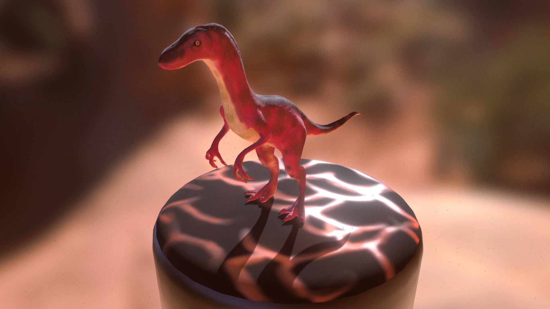 Red Velociraptor - Download Free 3D model by yorunonii [d5d8514 ...
