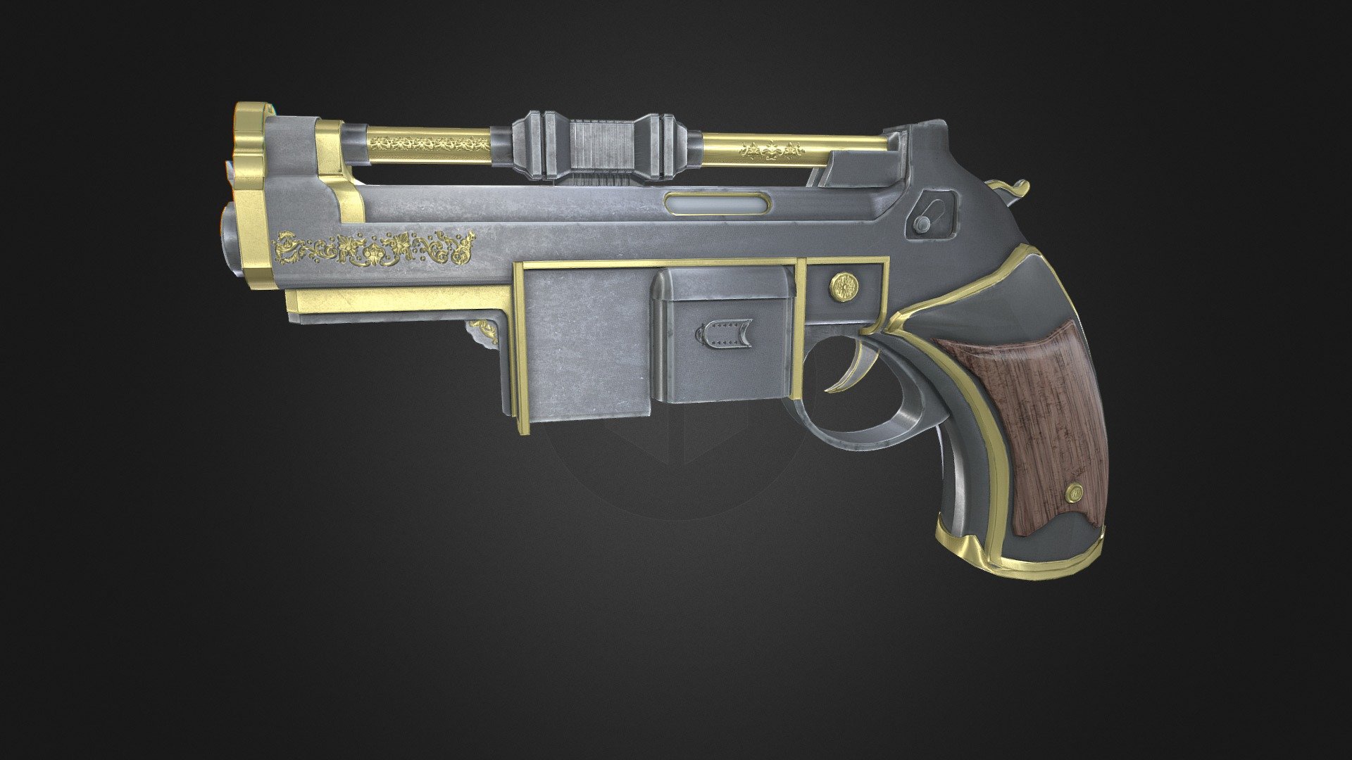 Steampunk Gun - 3D model by Radievig [d5d8b6b] - Sketchfab