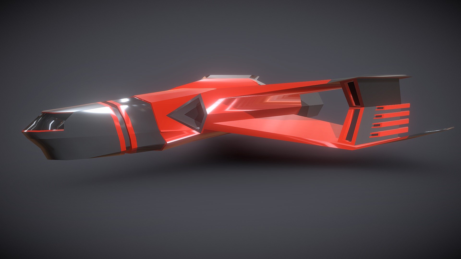 Lowpoly spaceship attacker - 3D model by kolani3d (@future3designer ...