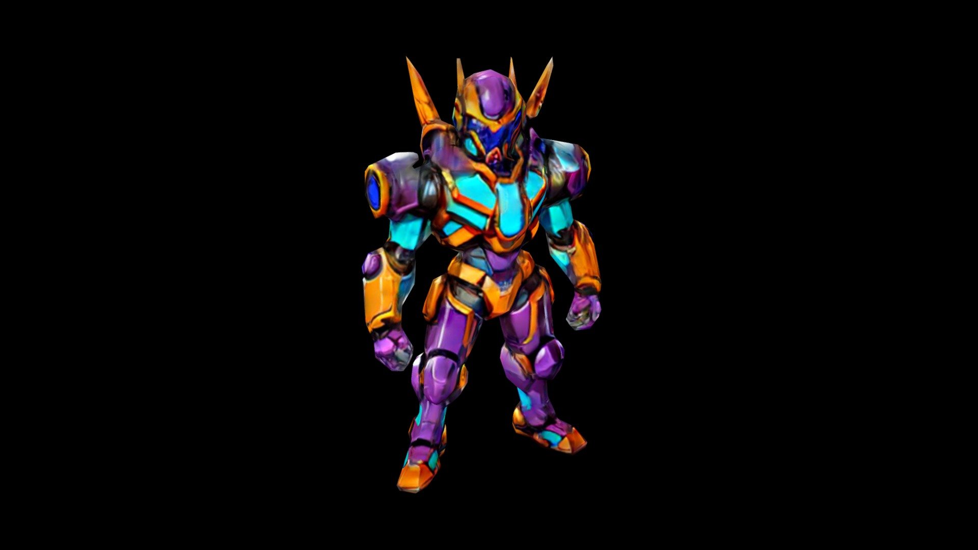 An animated character of a powerful robot, descr - Download Free 3D ...