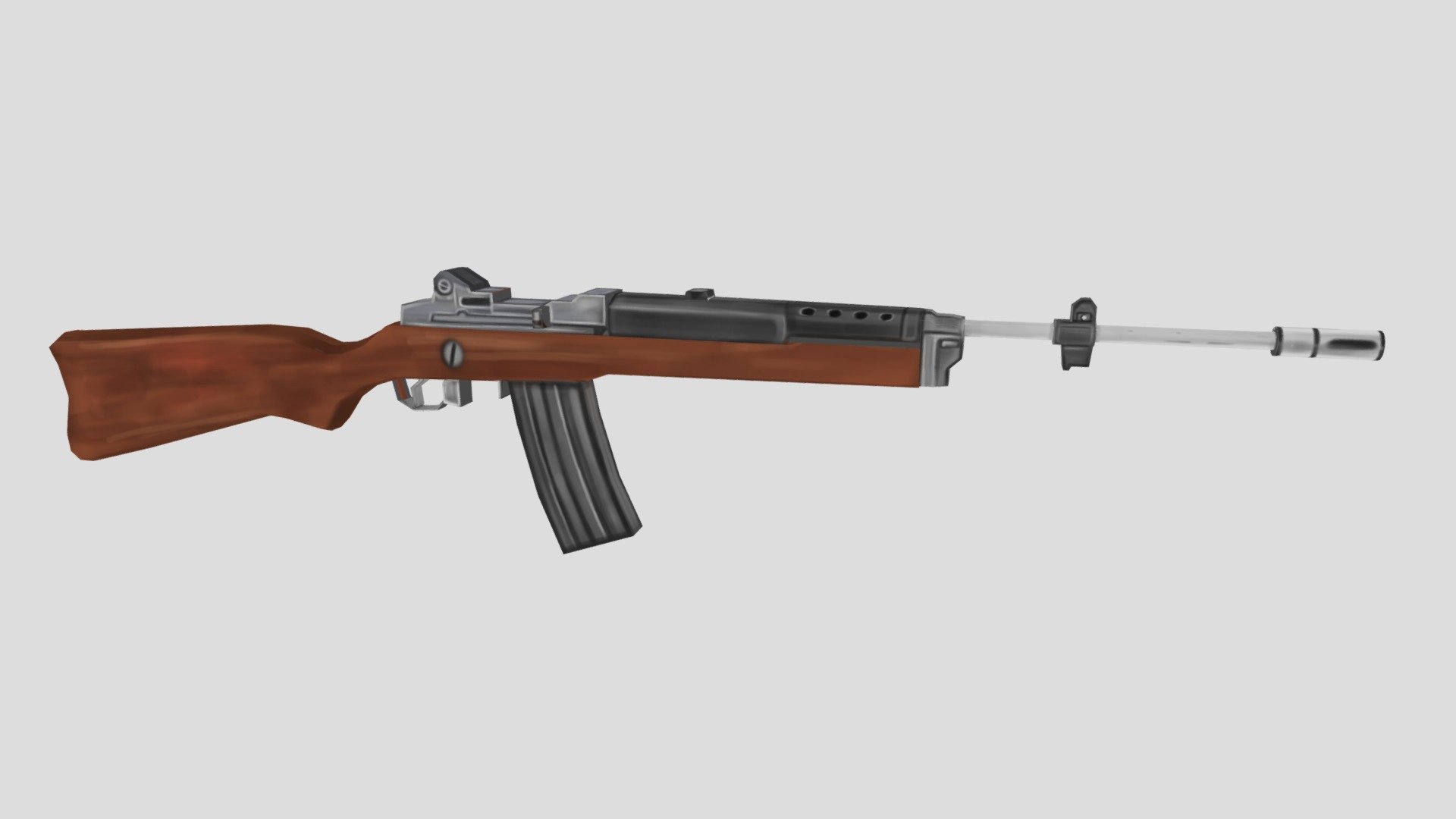 Ruger Mini-14 w/ wood stock - 3D model by BRITA74 [d5db9a4] - Sketchfab