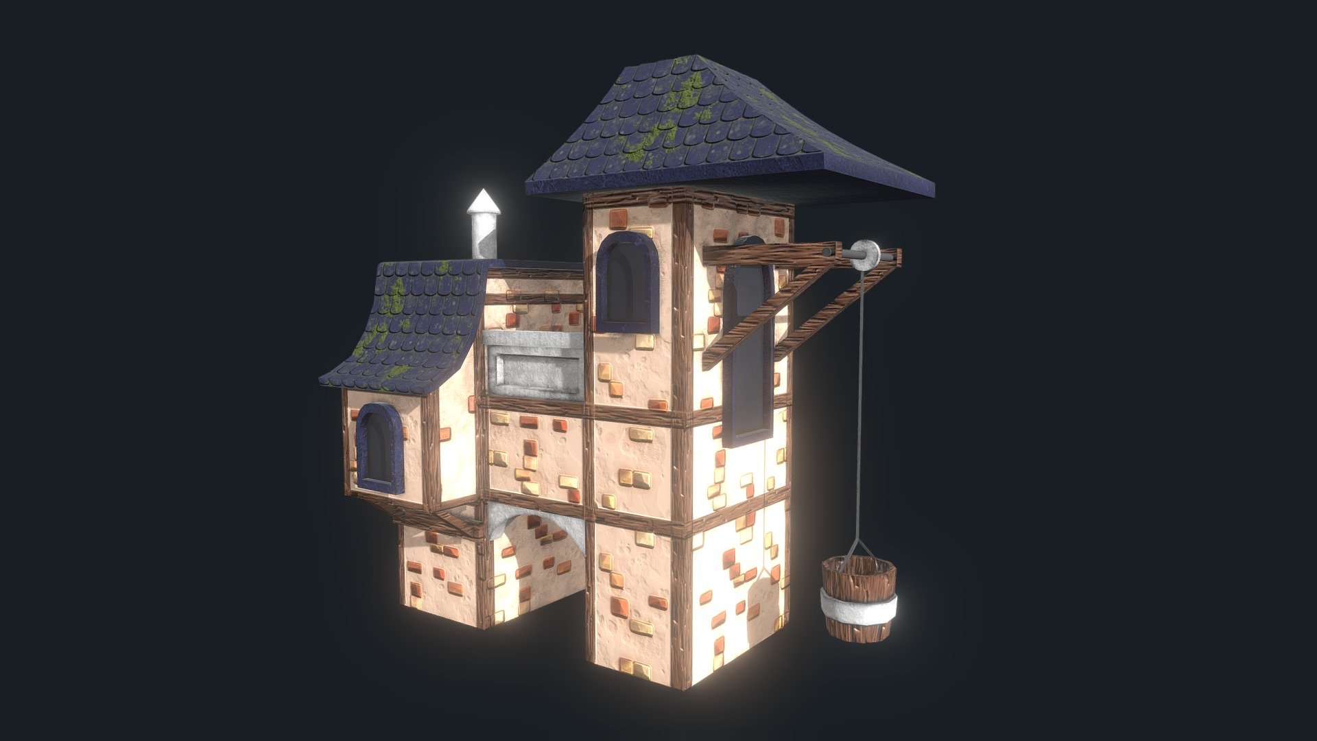 Stylized House - 3D model by minhthree [d5dc53a] - Sketchfab