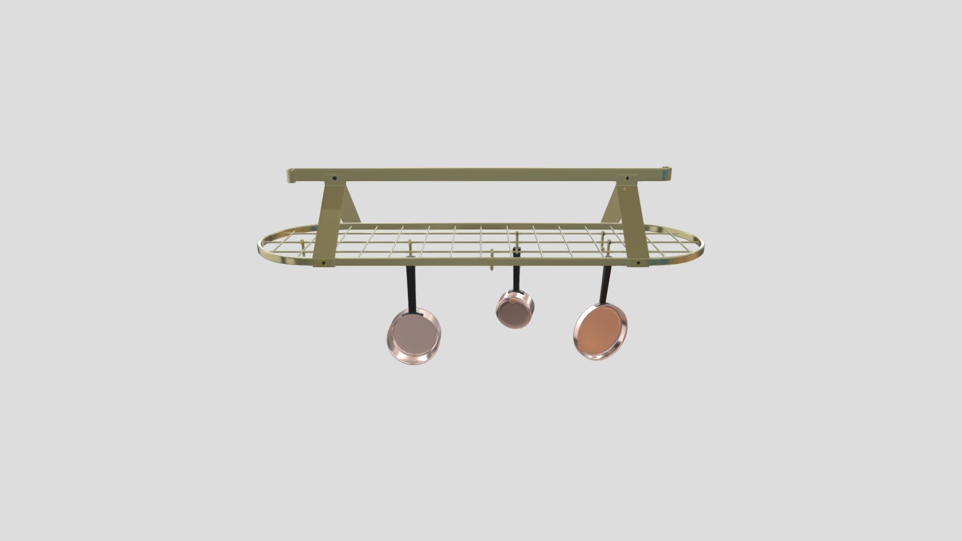 Hanging Pot Rack - Download Free 3D model by marcusys [d5dd65f] - Sketchfab