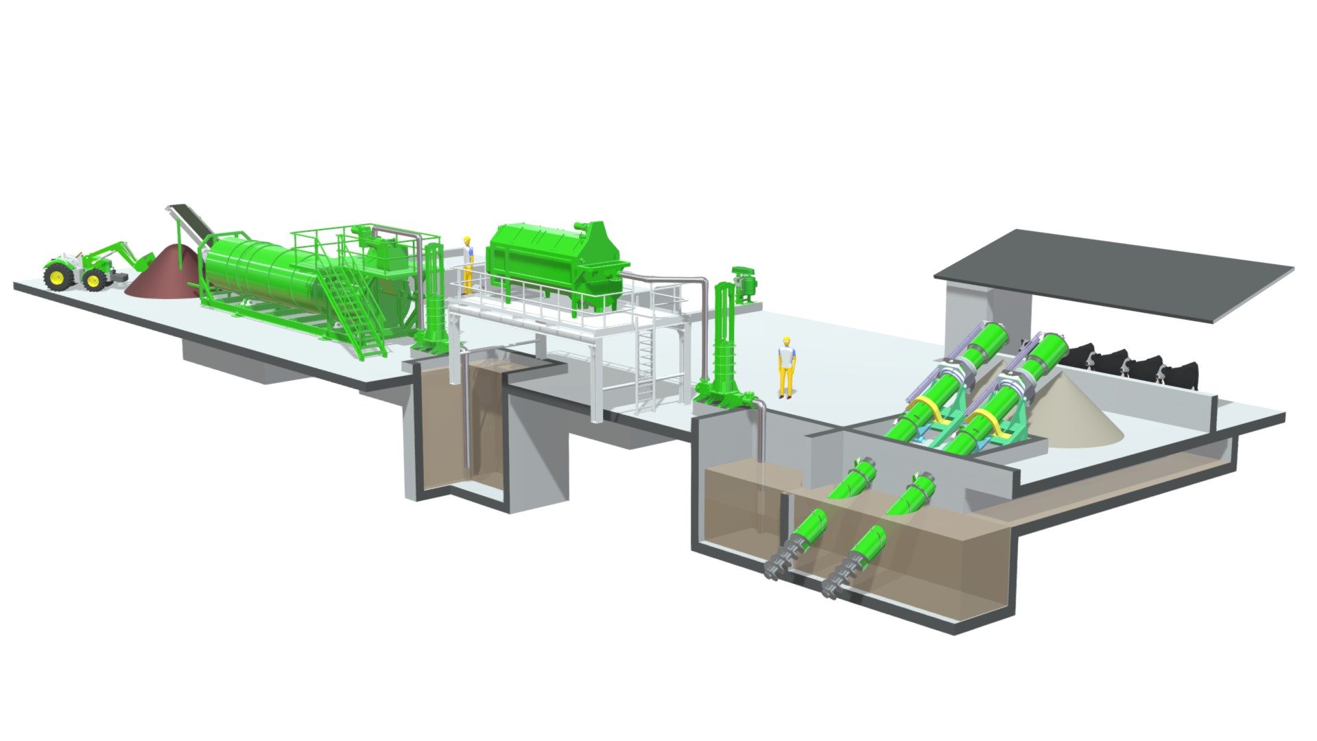 Sand and Manure Handling System - 3D CAD model - 3D model by 3D CAD ...