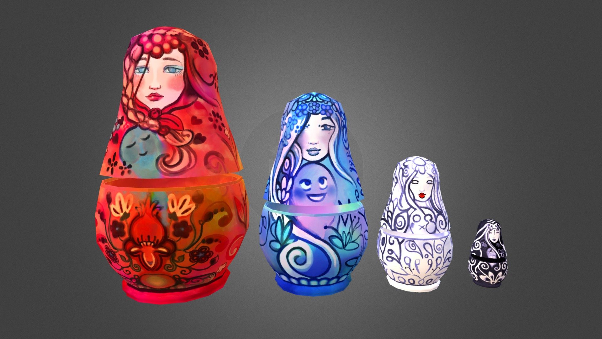 Babushka - 3D model by endzi-z [d5e30e9] - Sketchfab