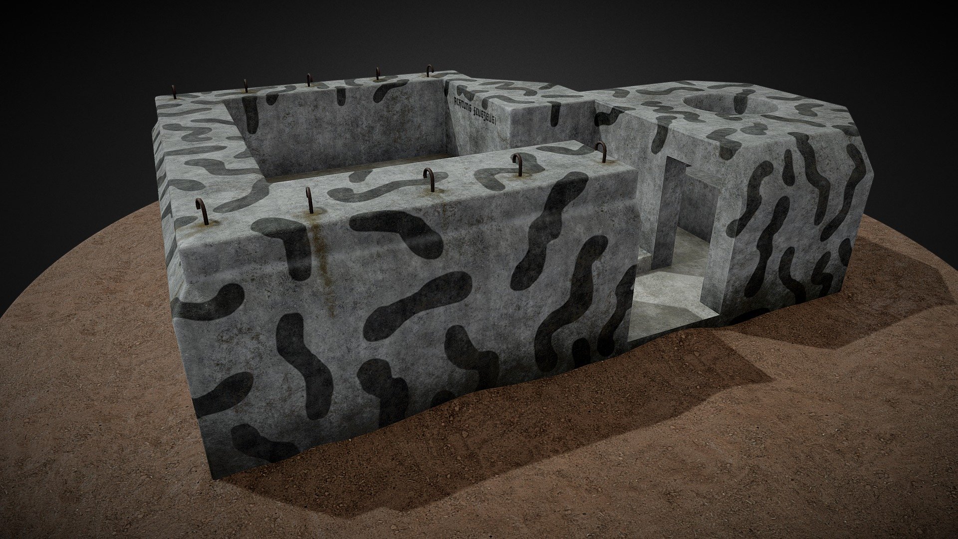 Flak 38 bunker - 3D model by Crotmoul [d5e6123] - Sketchfab