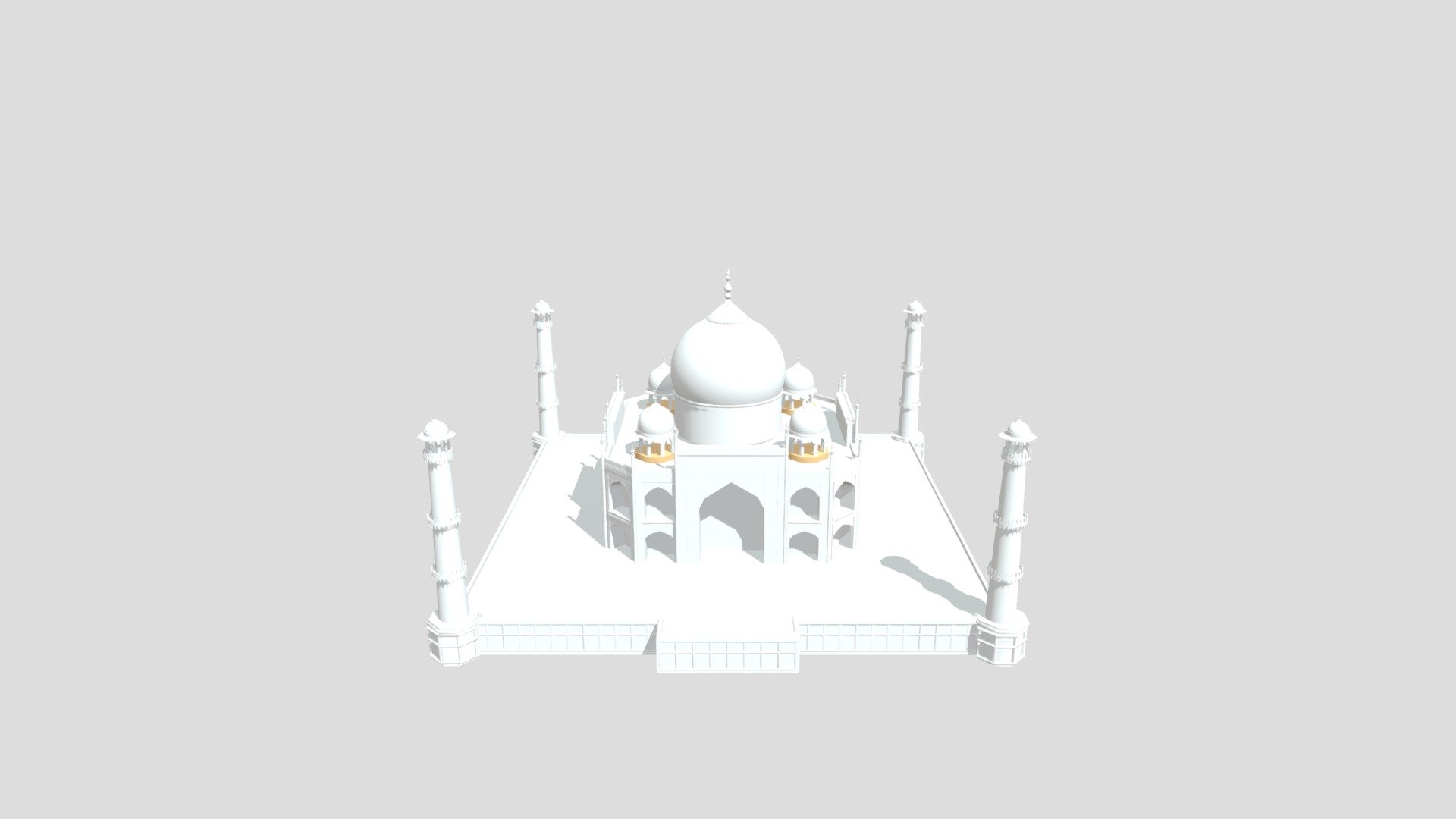 Taj_mahal - 3D model by Ghovind-Yusuf [d5e7780] - Sketchfab