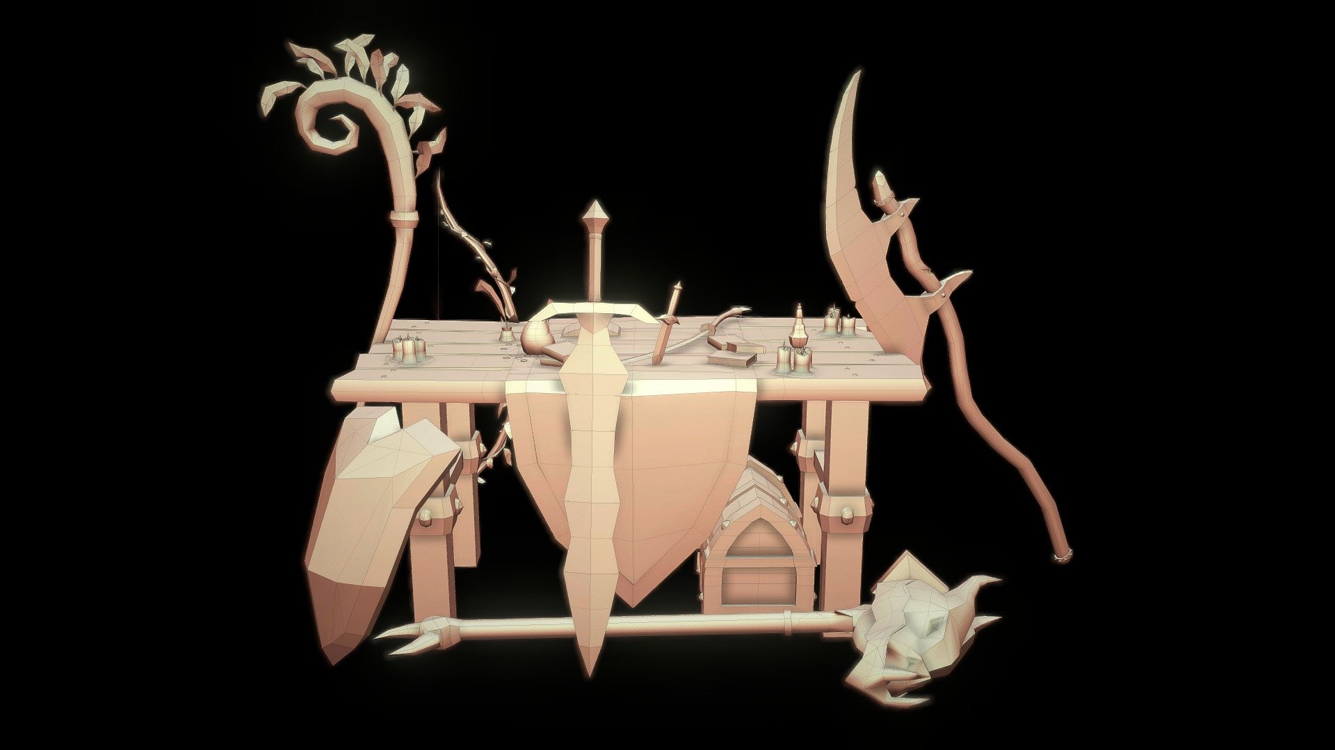 Adventurer's Loot Table - 3D model by Andrew Parker (@AndrewParker3D ...