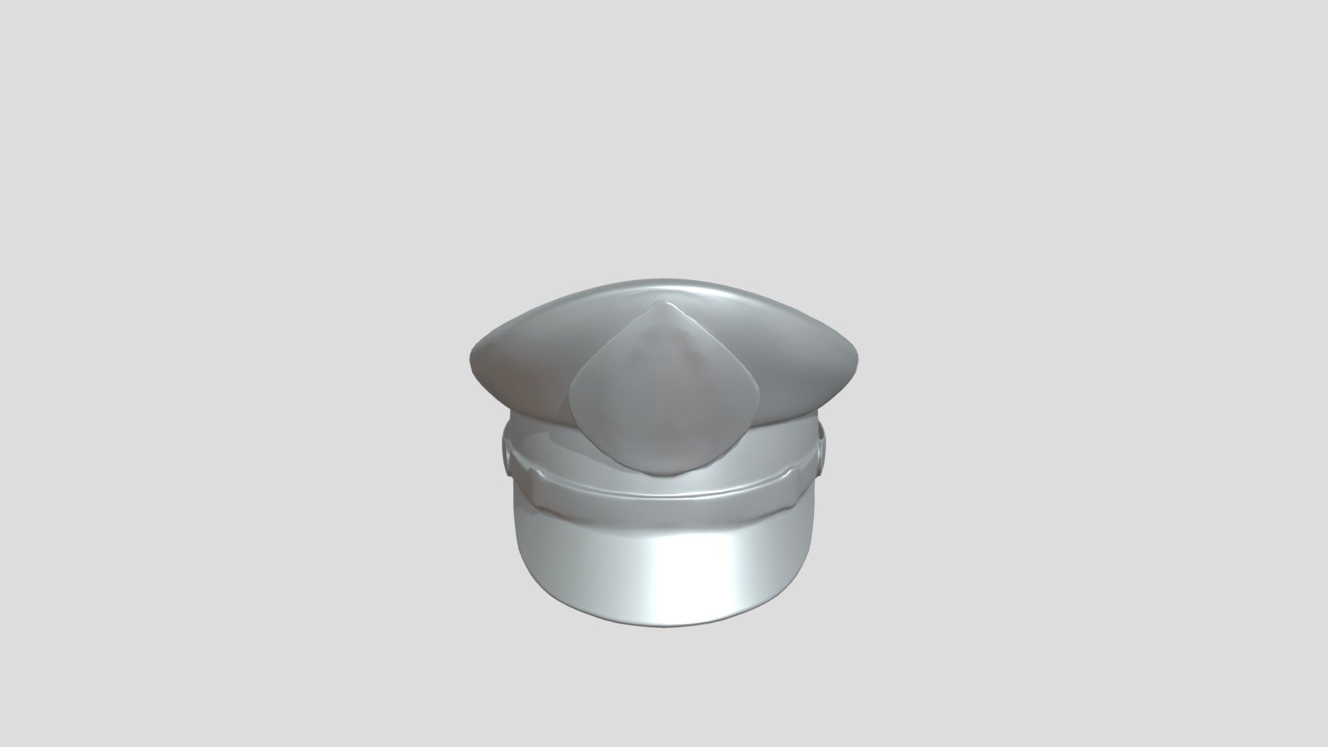 Black military or police peaked cap - 3D model by jovin1412 [d5ea764 ...