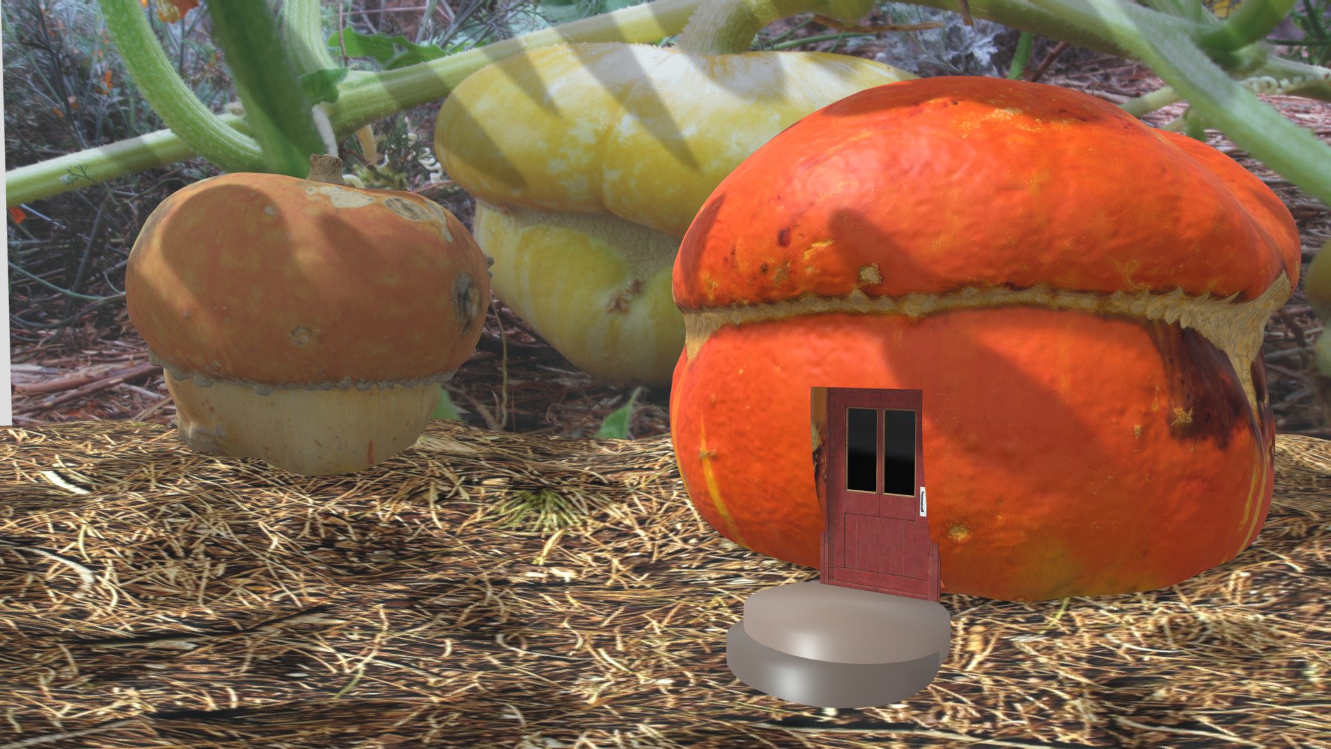 Turban Squash Fairy Garden - Download Free 3D model by rodgercarr13601 ...