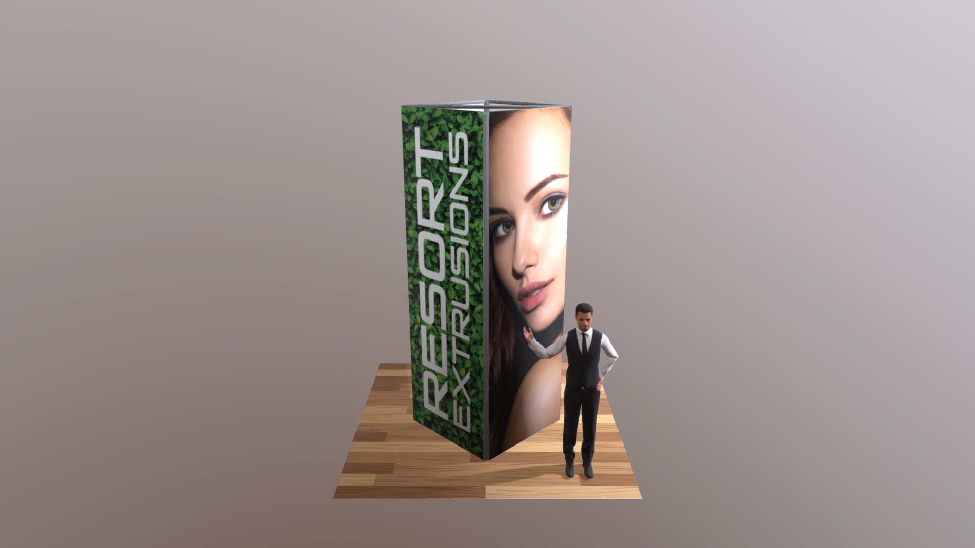 4ft x 12ft Backlit Big Sky SEG Fabric Tower - 3D model by xyzDisplays (@xyzdisplayscloud ...