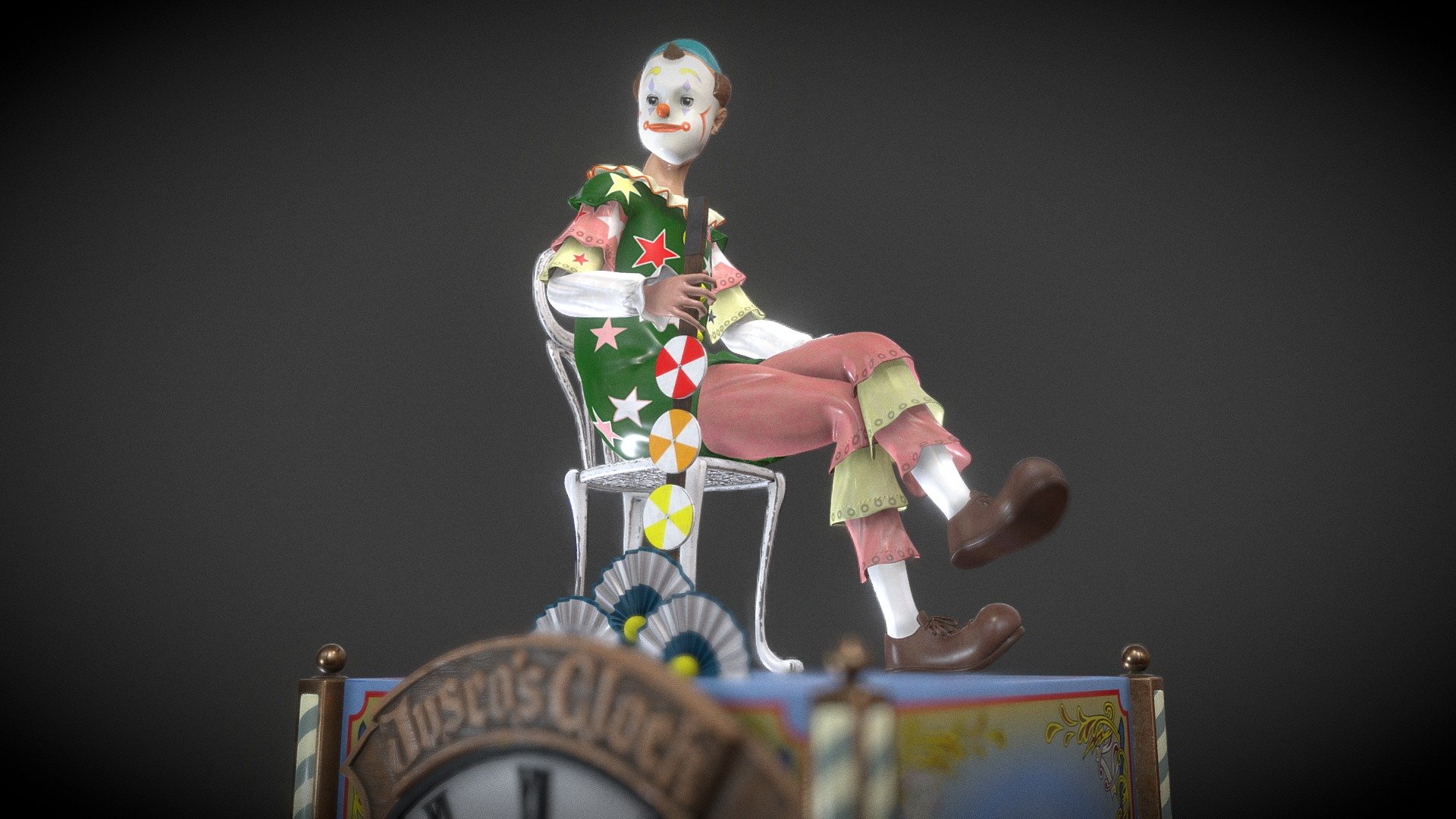 Hong Kong Jusco Clown Clock - Buy Royalty Free 3D model by Kui.Tsang [d5ed352] - Sketchfab Store