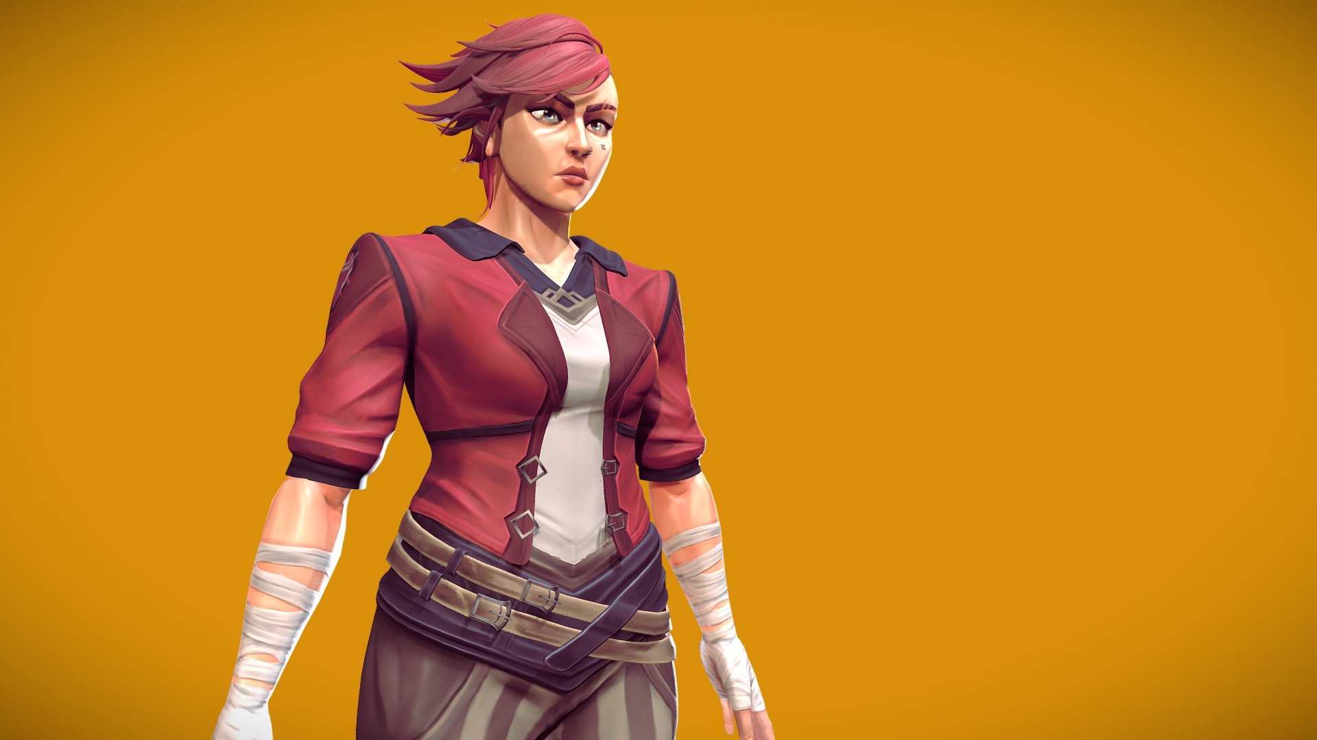 VI Arcane Fanart - 3D model by UbeVandenBossche [d5ed713] - Sketchfab