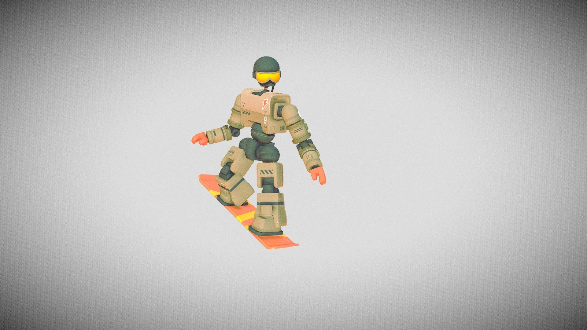 Snowboarder - 3D model by yamamura99 [d5f26fe] - Sketchfab