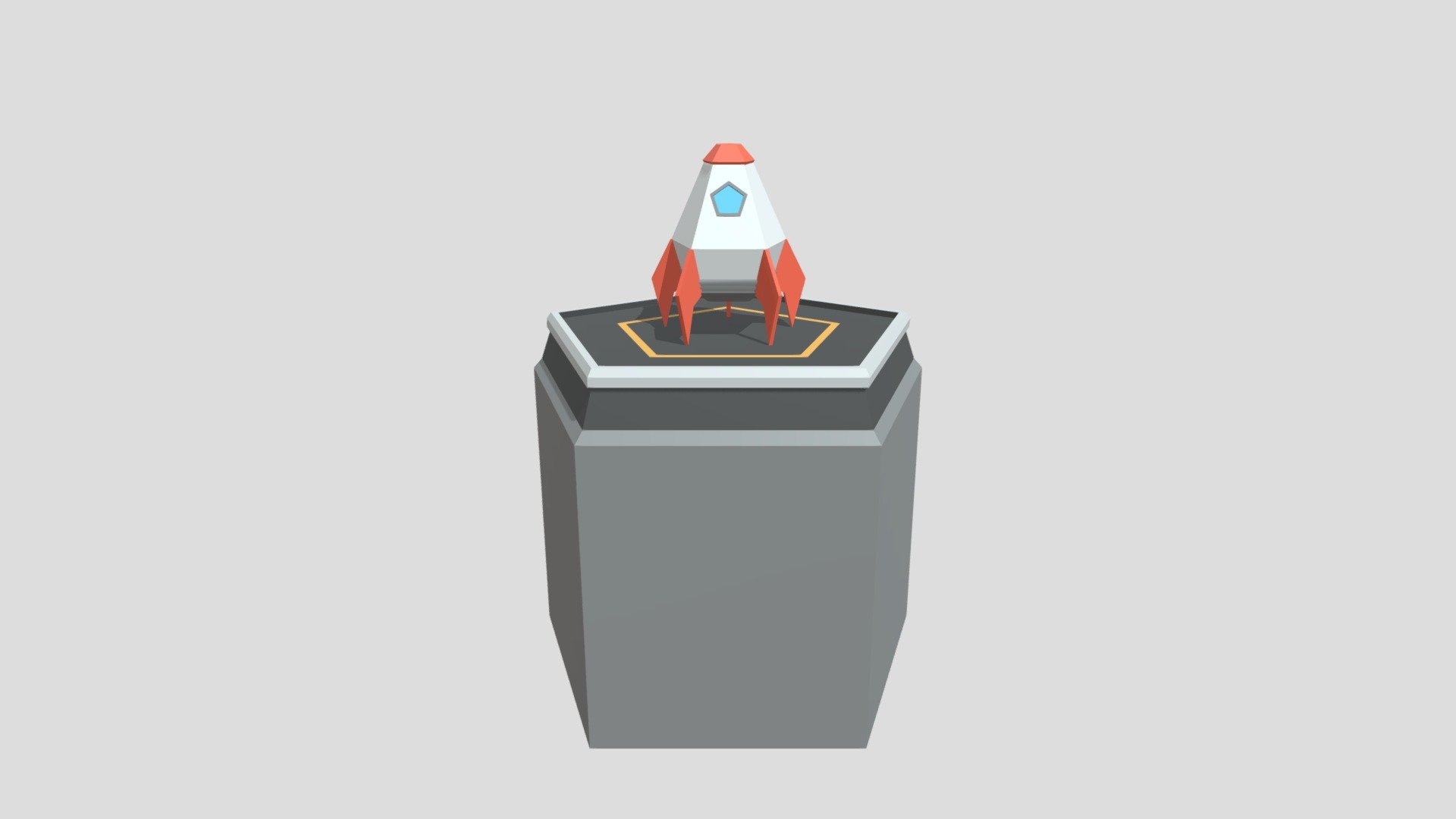 Low Poly Rocket - Download Free 3D model by Kesarium [d5f2c06] - Sketchfab