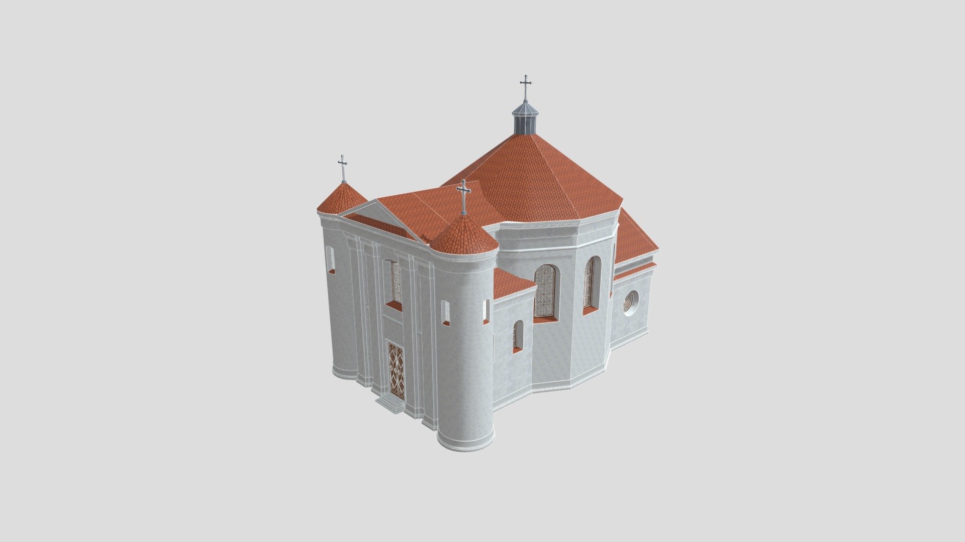 Calvinist church in the village Kuchсičy - 3D model by isf2 [d5f35c4 ...