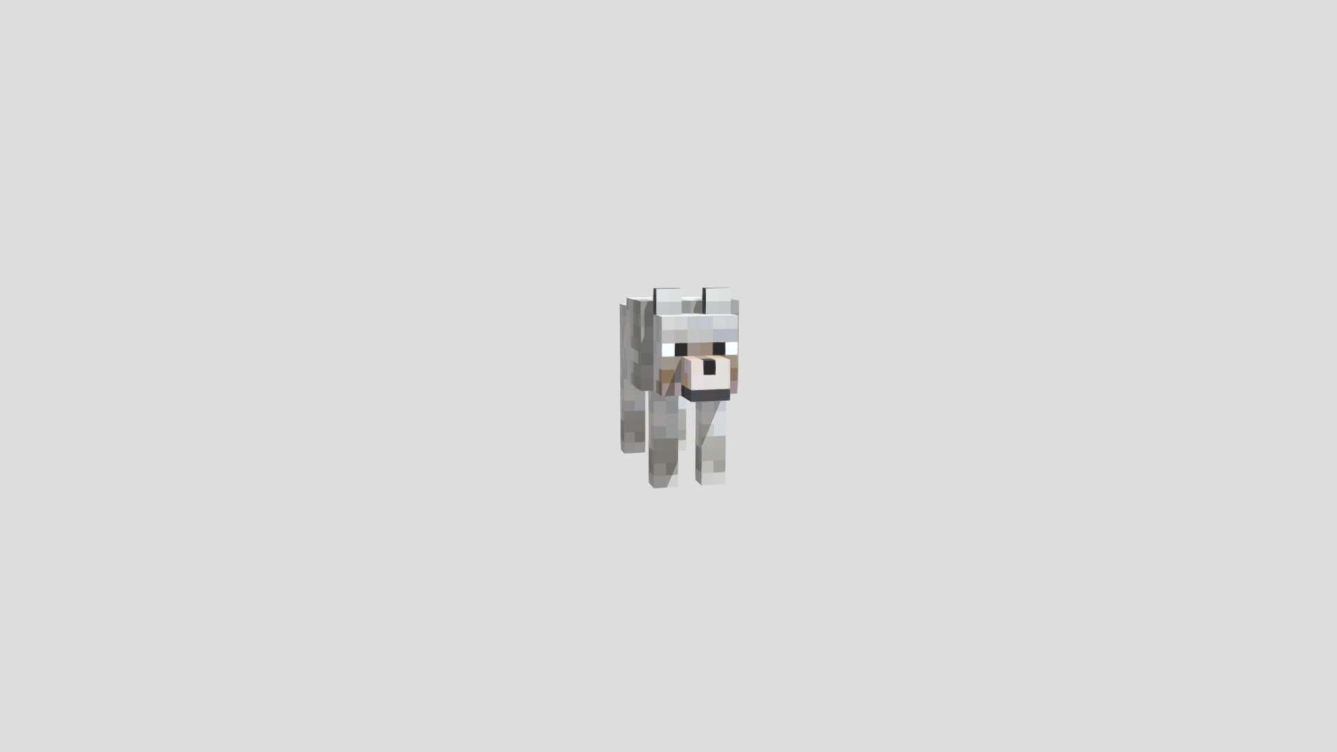Minecraft_-_wolf - Download Free 3D model by 794437 [d5f60a8] - Sketchfab