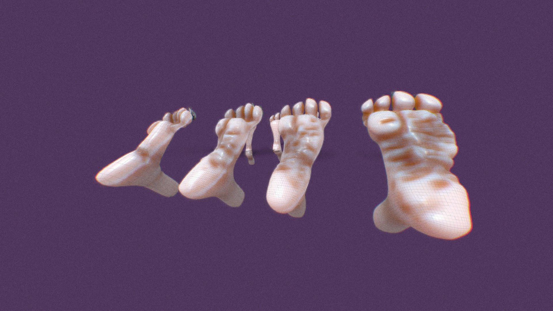 Poorly modeled furry foot 2 - Download Free 3D model by doorbin ...