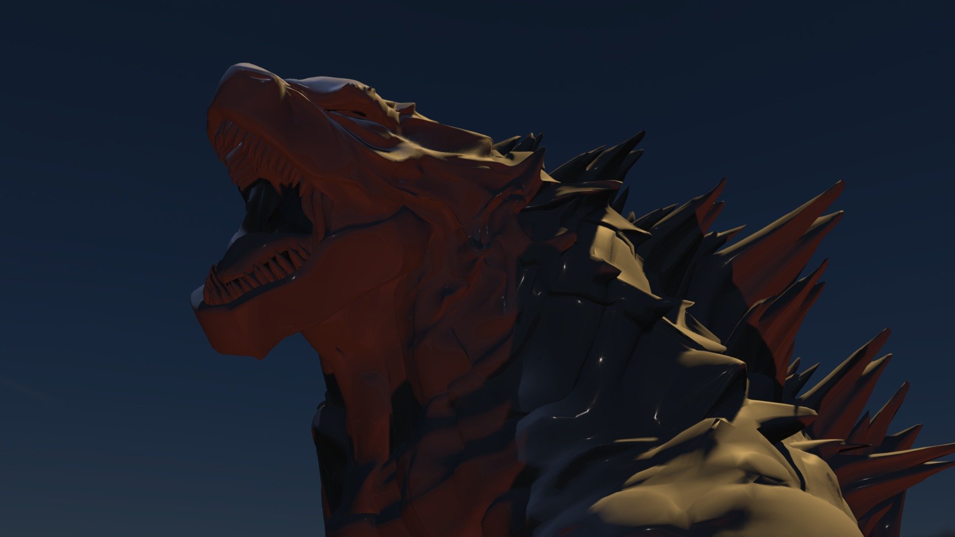 Gozilla - Download Free 3D model by BirdChen (@bird219) [d5fa234 ...