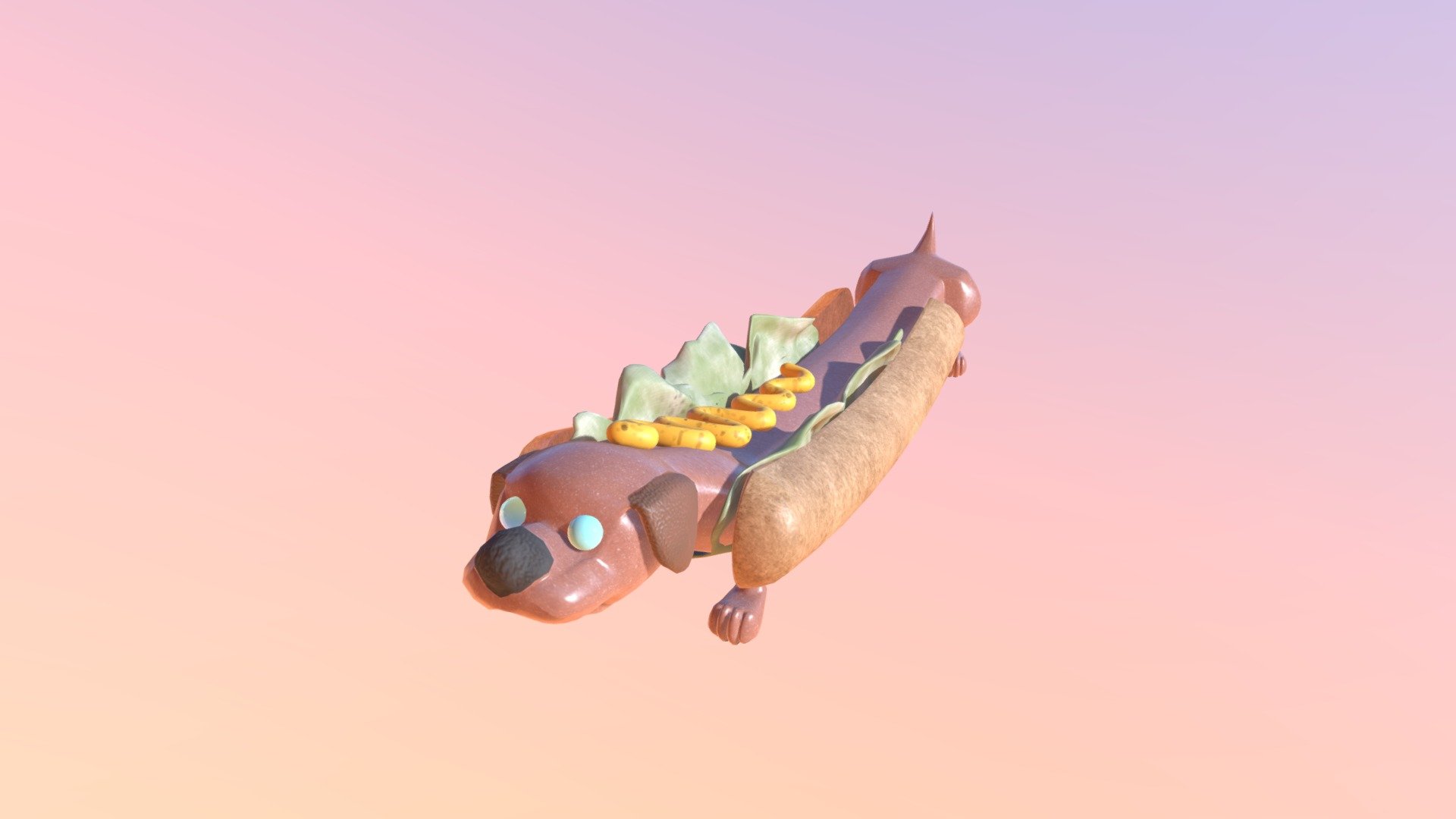 Guboey The Actual Hot Dog 2 - 3D model by curtisthelearningartist ...