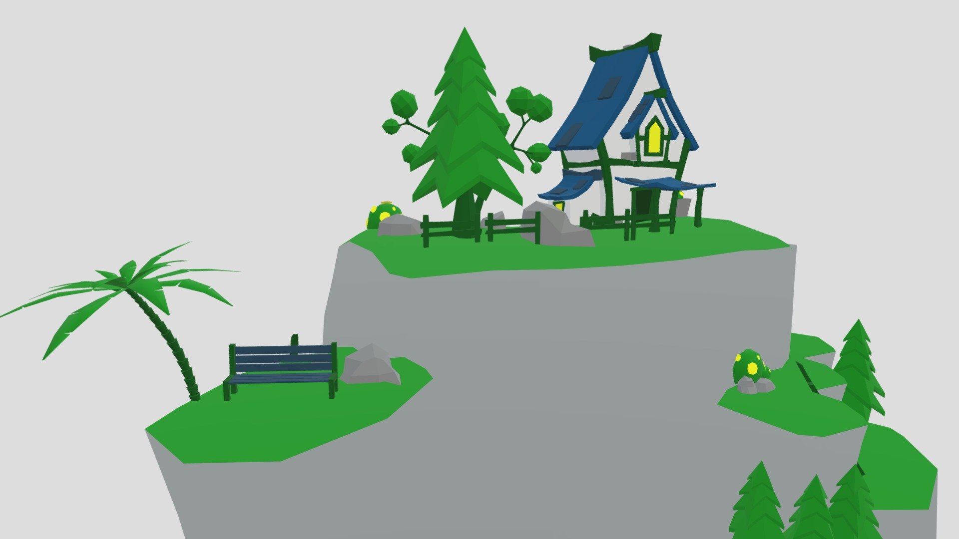 Lowpoly Stylized Scene - 3D model by dragustyn [d5fc21a] - Sketchfab