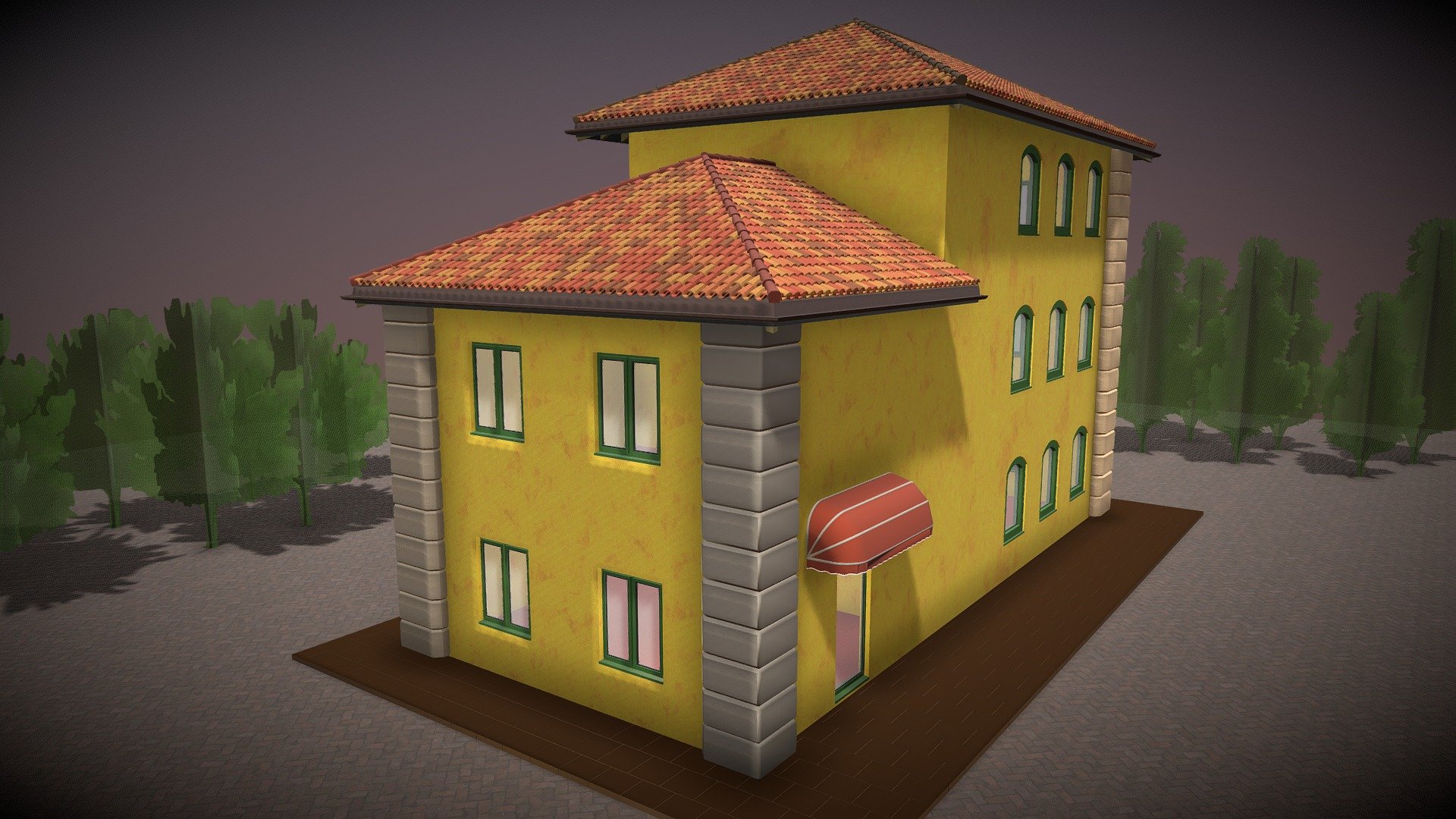 Vintage building 2345 - Buy Royalty Free 3D model by Jinda (@jindaarch ...