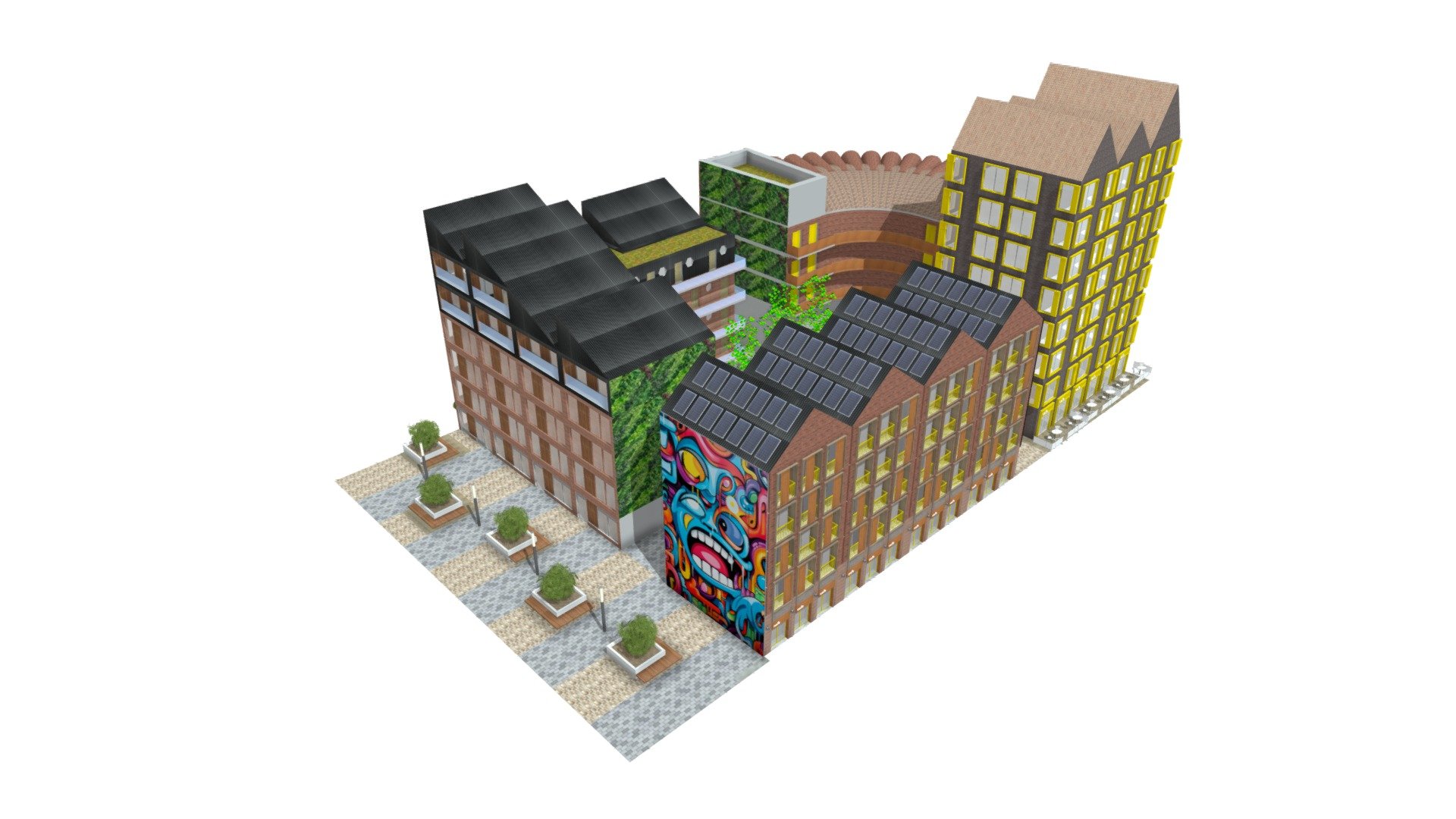TW_mixed use block - 3D model by Place (@capitaplace) [d608430] - Sketchfab
