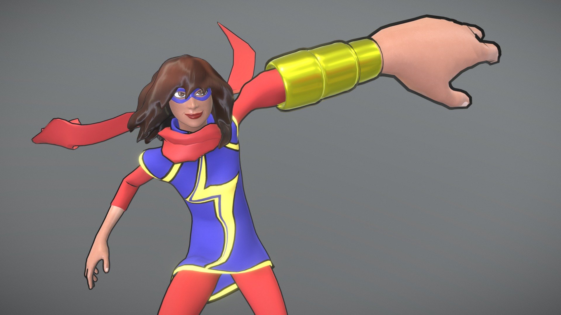 Miss Marvel🦸‍♀️ - 3D model by Rubén Rubio(Azur) (@Azur3) [d6093a0 ...
