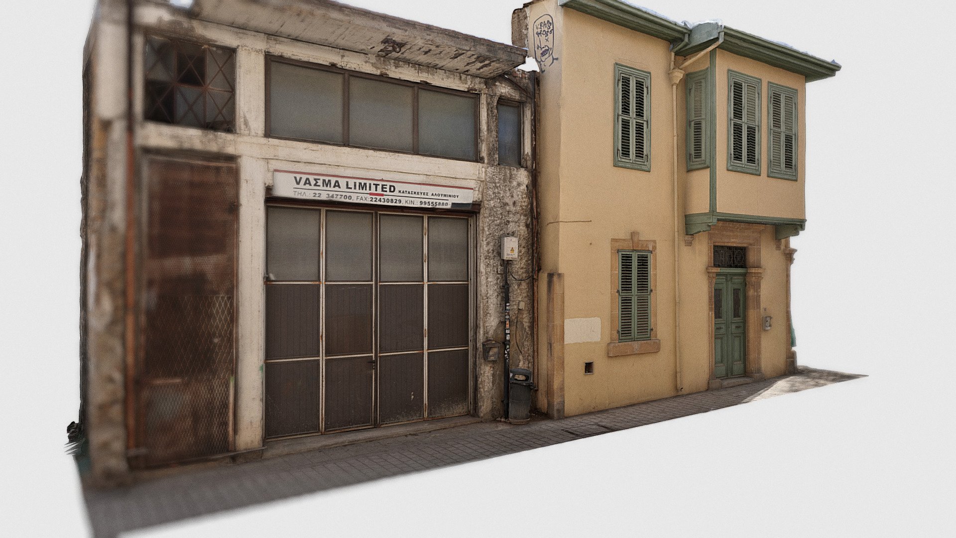 Traditional Building and Aluminium Storefront - 3D model by inicosia ...