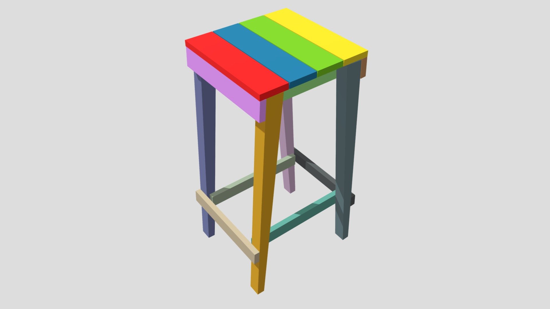 High Stool - Download Free 3D model by Javier.Cantero [d612ff0] - Sketchfab