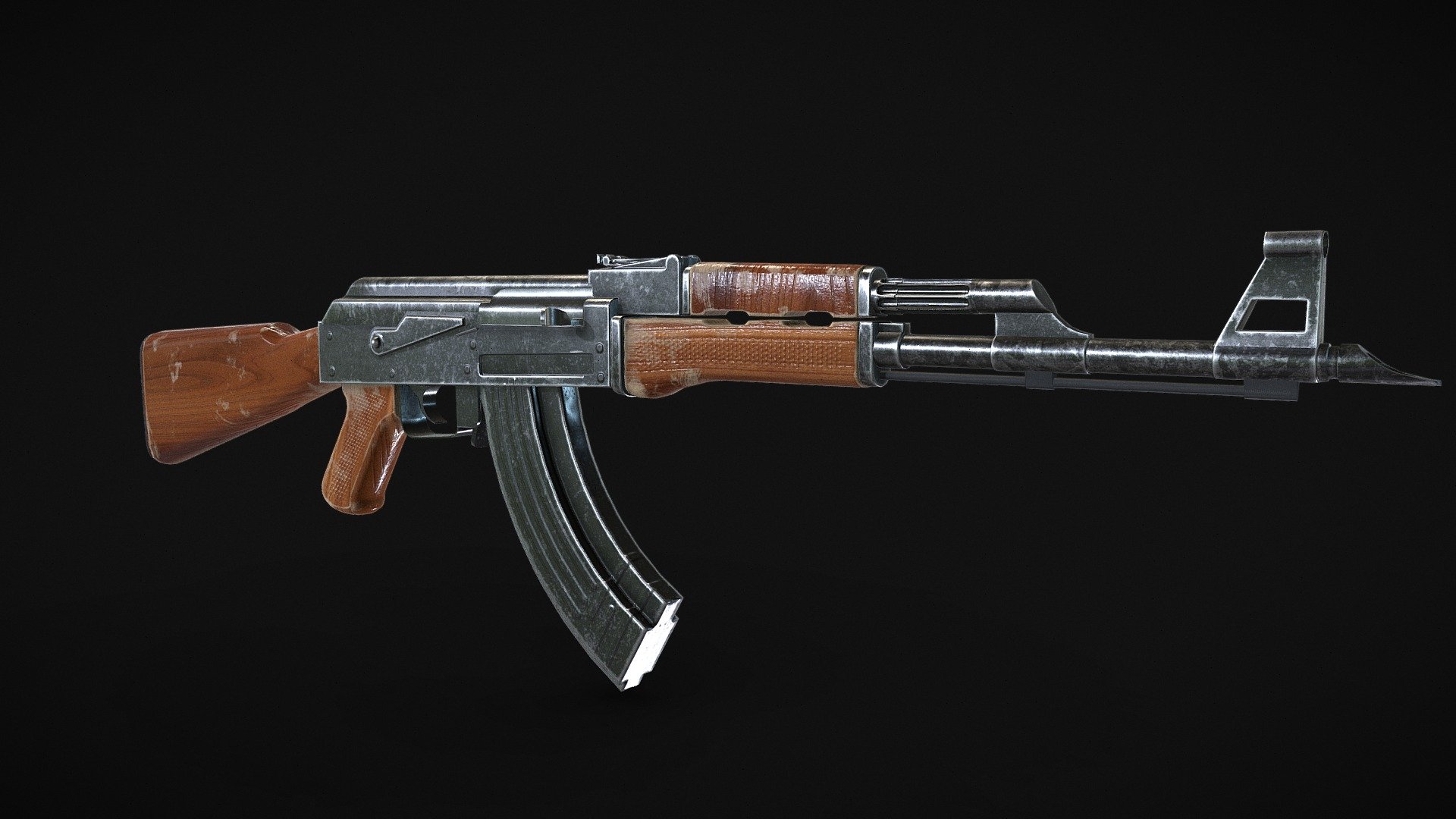 Ak-47 Wooden Stock - Download Free 3D model by Ika3D (@ikagogava ...