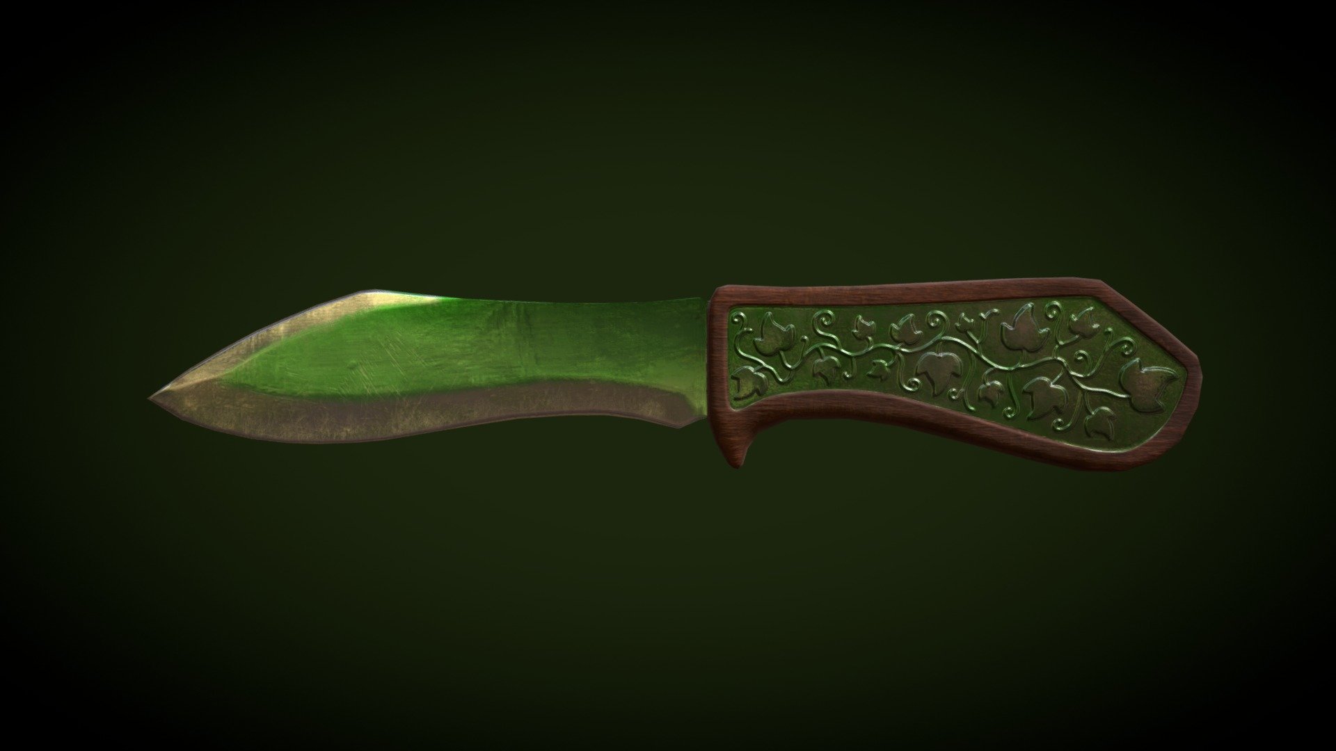 Poison Dagger - Green - 3D model by Oda Kristine (@oda.sandaker ...