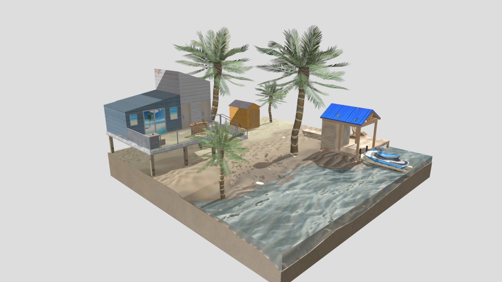 1GD21_sydneyDeVos_DioramaBeach - Download Free 3D model by sydney_de ...