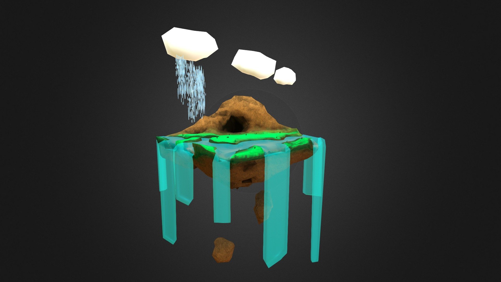 Floating Island - 3D model by xtwannabe [d61e088] - Sketchfab
