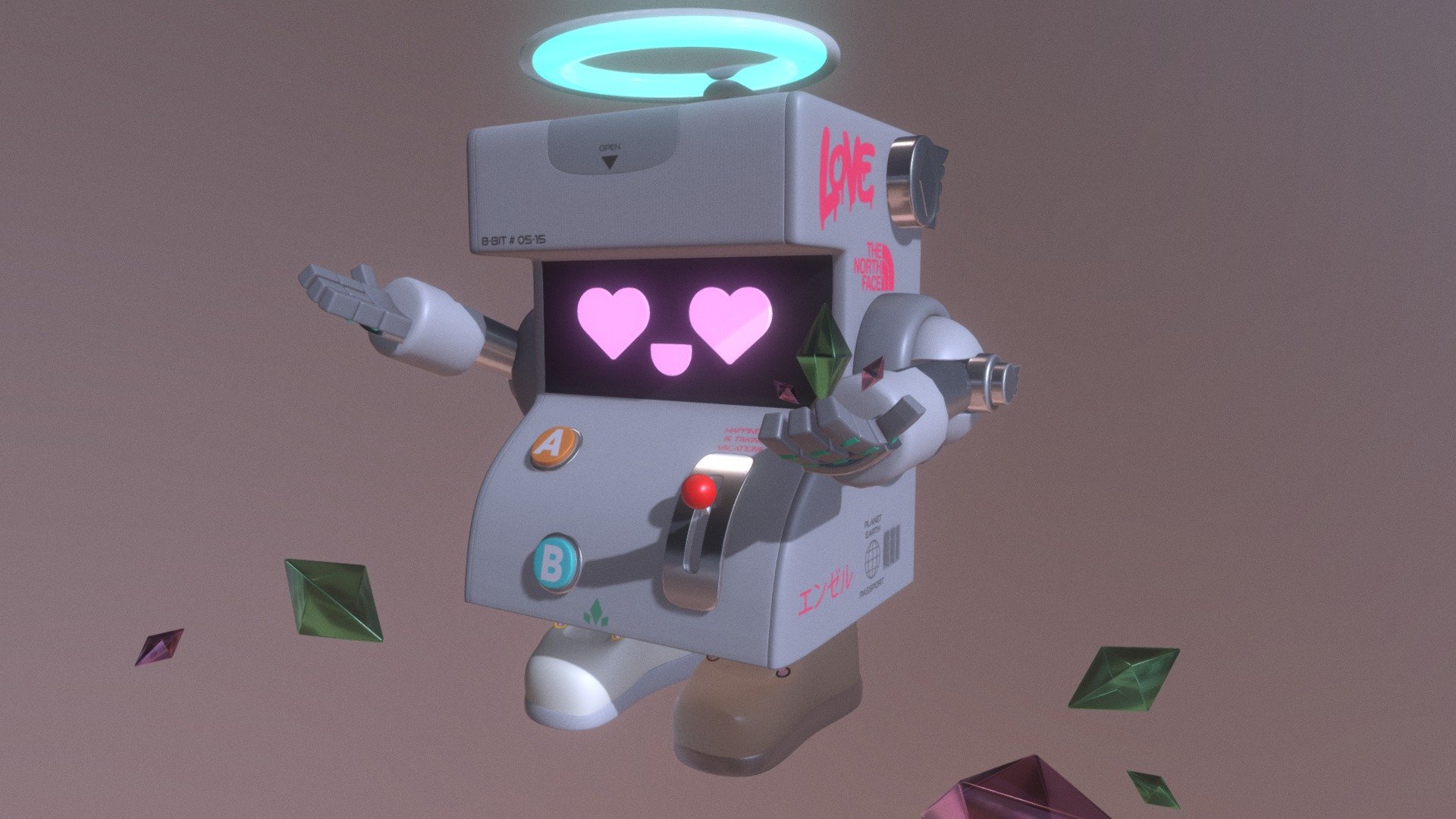 8-bit-robot - 3D model by hamidcatalina [d620fd4] - Sketchfab