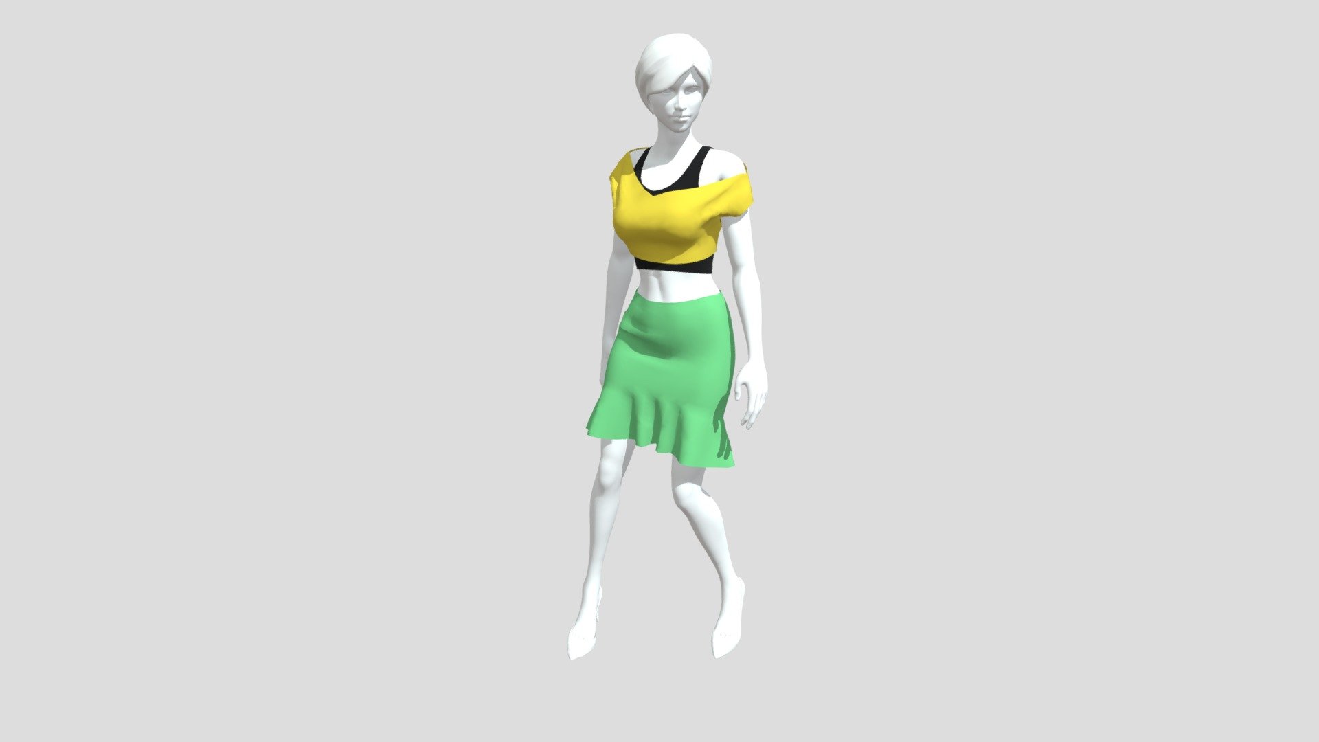 Marvelous Designer Dress - 3D model by Williams_Htut [d621c63] - Sketchfab