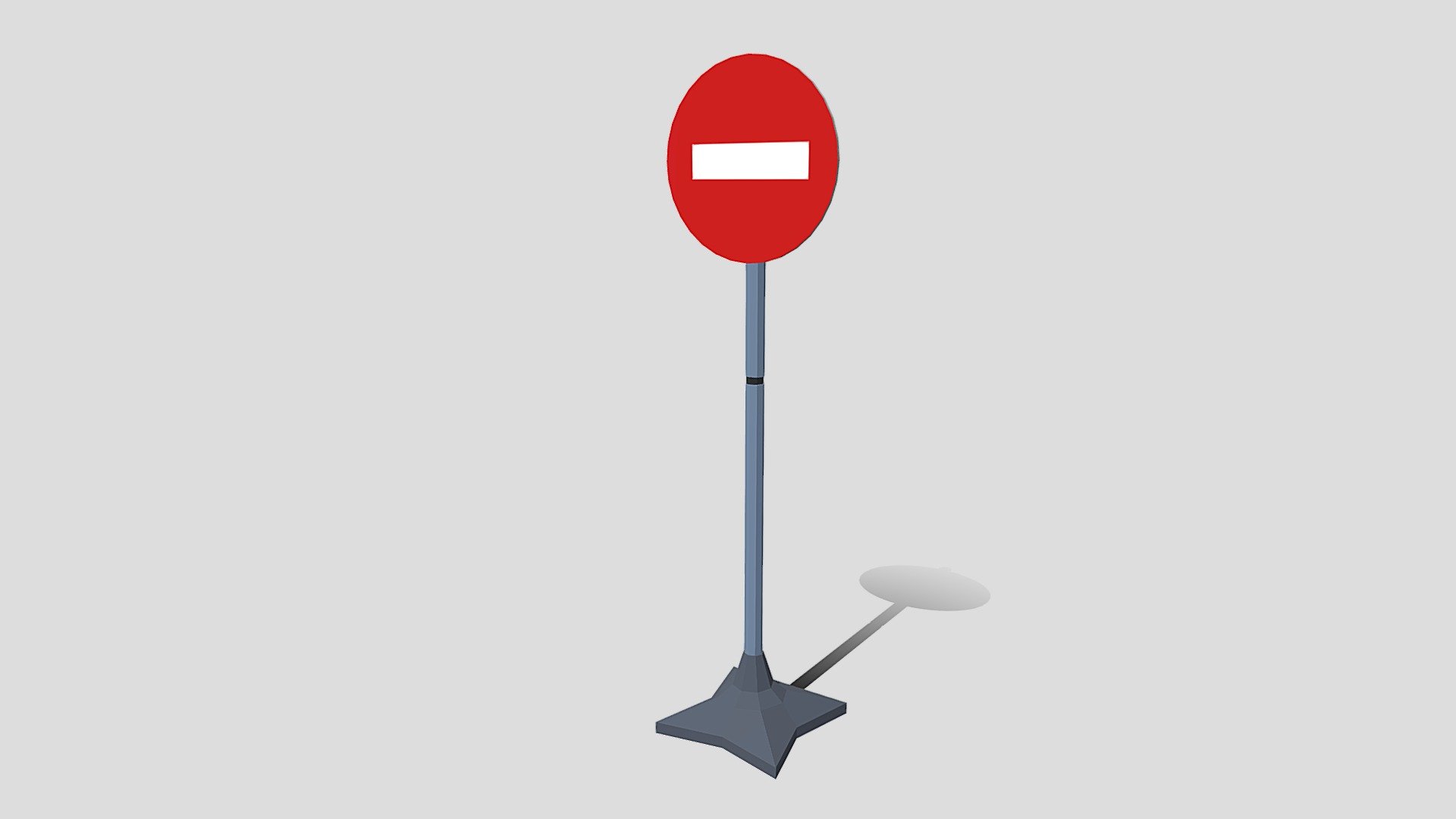 Low Poly Cartoon No Entry Traffic Sign - Buy Royalty Free 3D model by ...
