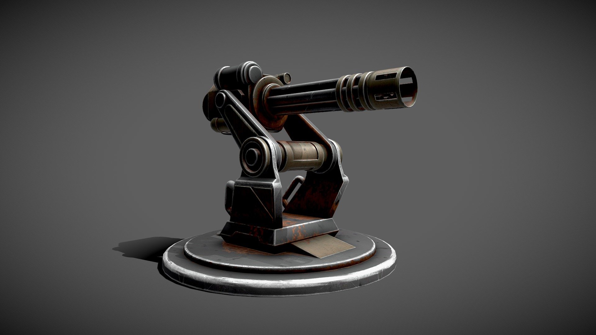 Automatic machine gun turret - 3D model by Gabriel Fontaine (@Gabriel ...