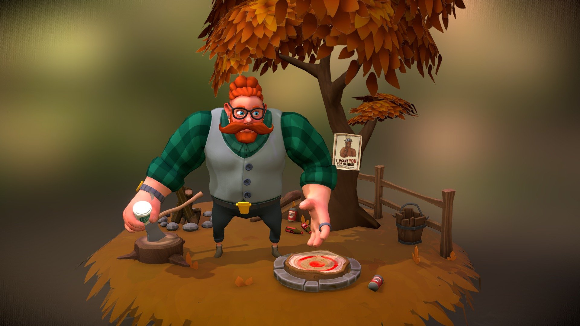 Lumberjack Finn - 3D model by Ronnyvankuijk (@Ronnydoodles) [d62df7c ...