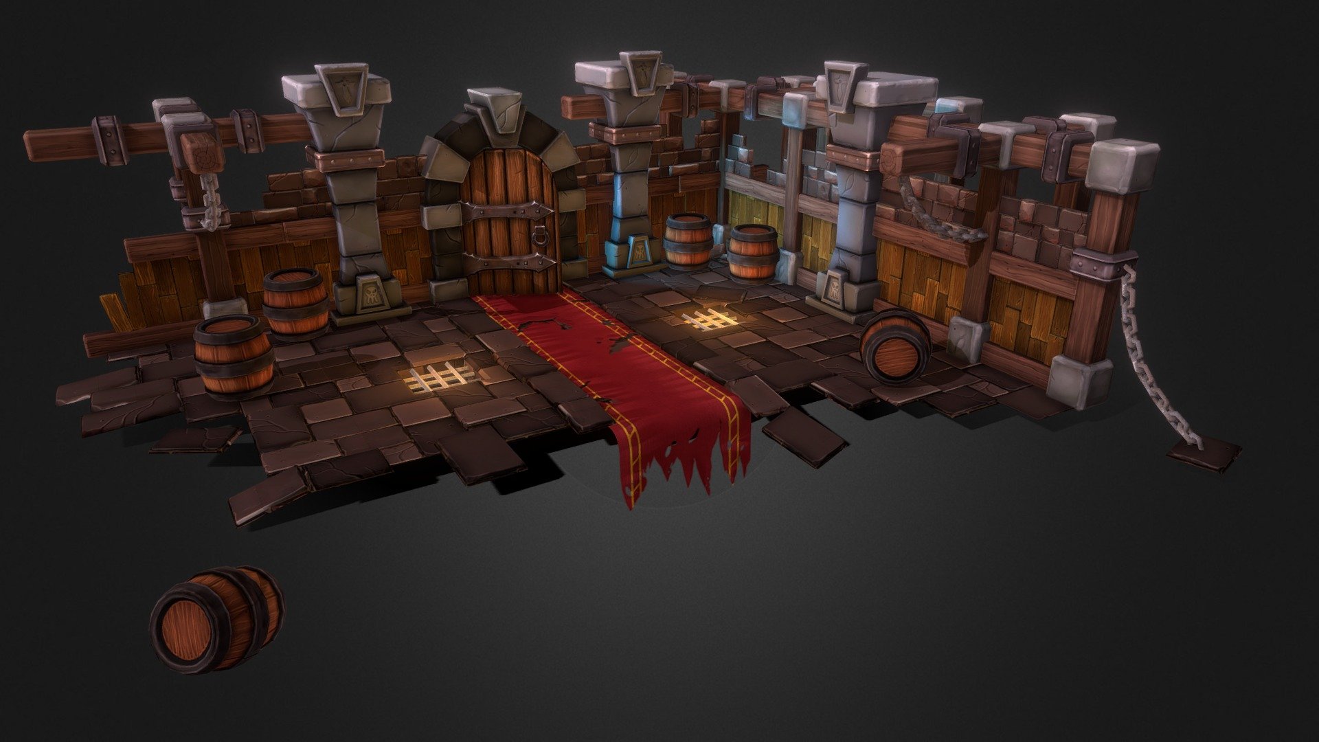 Stylized Dungeon - Environment - Hand painted - 3D model by Cosmic_dust ...
