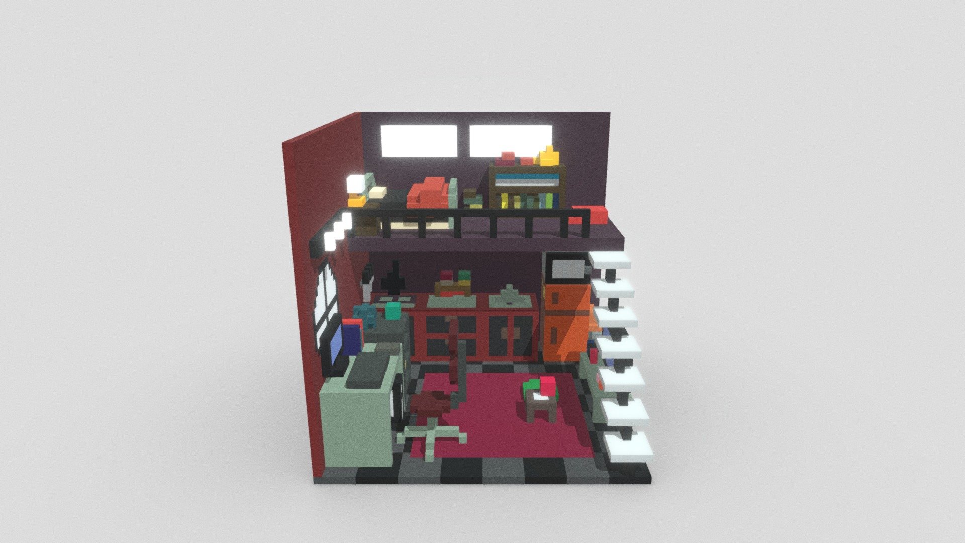 room No.1 - 3D model by inokishihara [d62e4d3] - Sketchfab