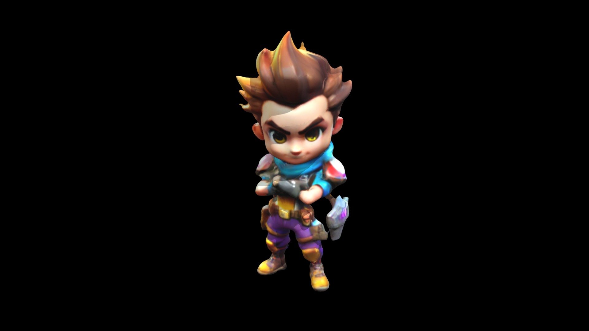 An illustration of a determined character with s - Download Free 3D ...