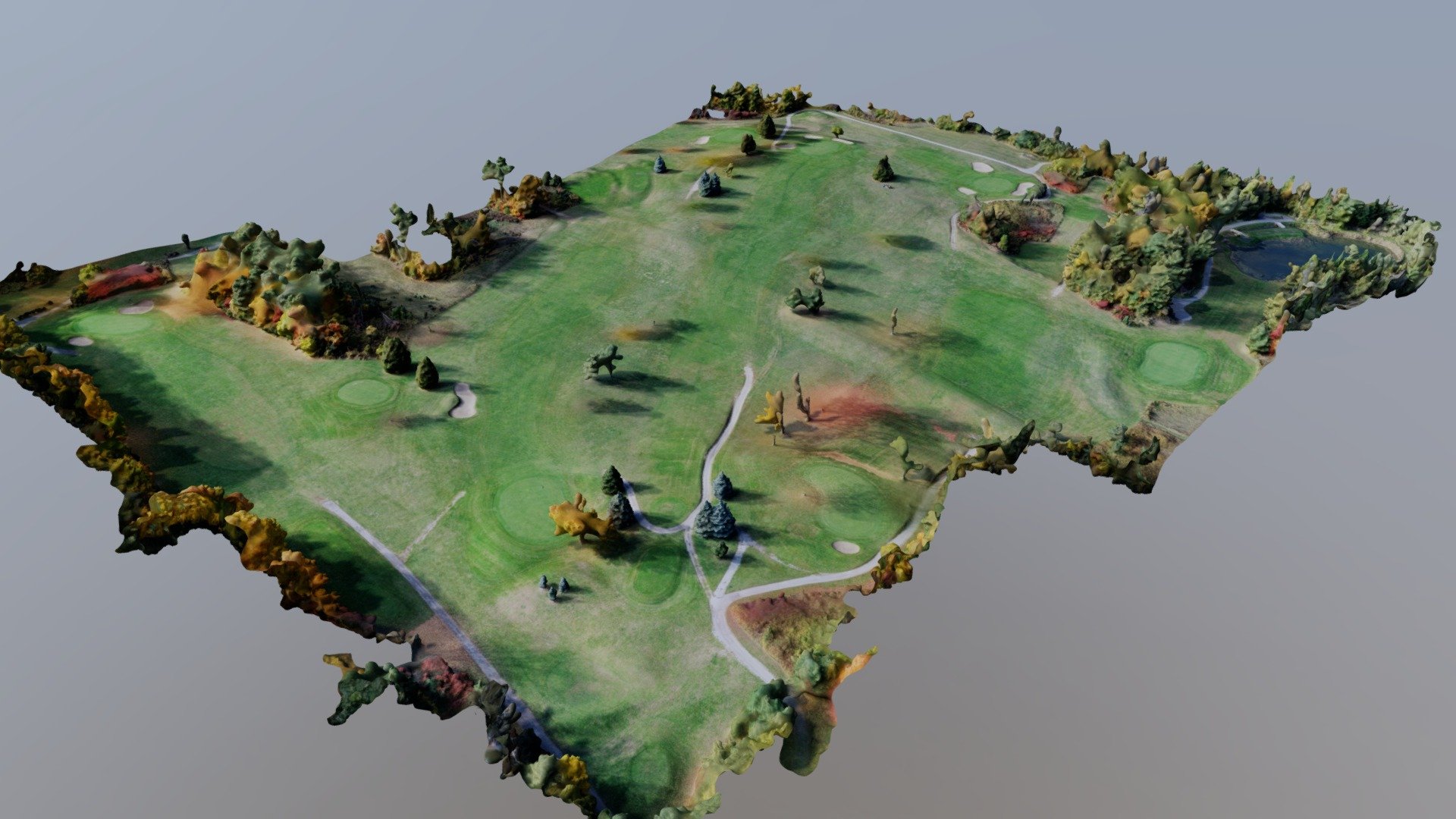 Foxbridge Golf Course - North Course_simplified - 3D model by Airborne ...