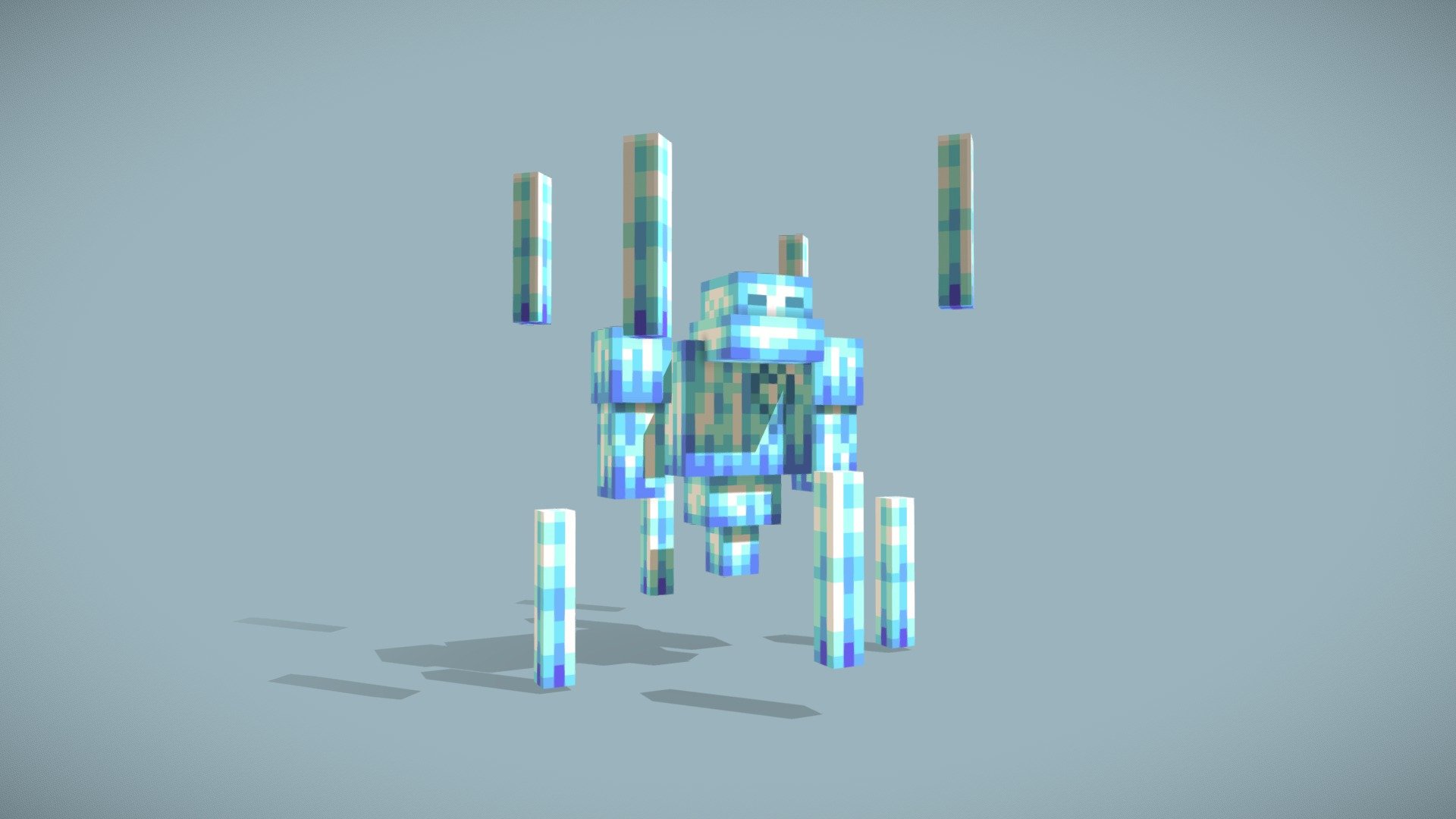 Ice Elemental | Minecraft model - 3D model by kenddie [d6312e9] - Sketchfab