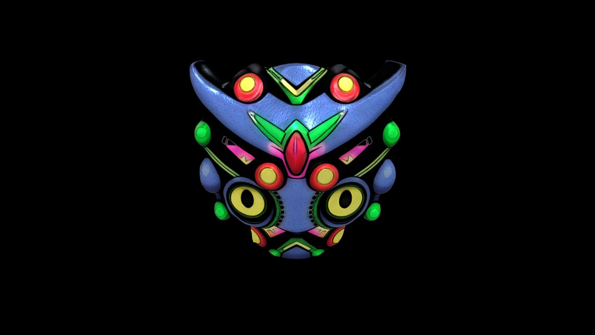 Happy Mask 607 - Download Free 3D model by klrxyz [d6320cf] - Sketchfab