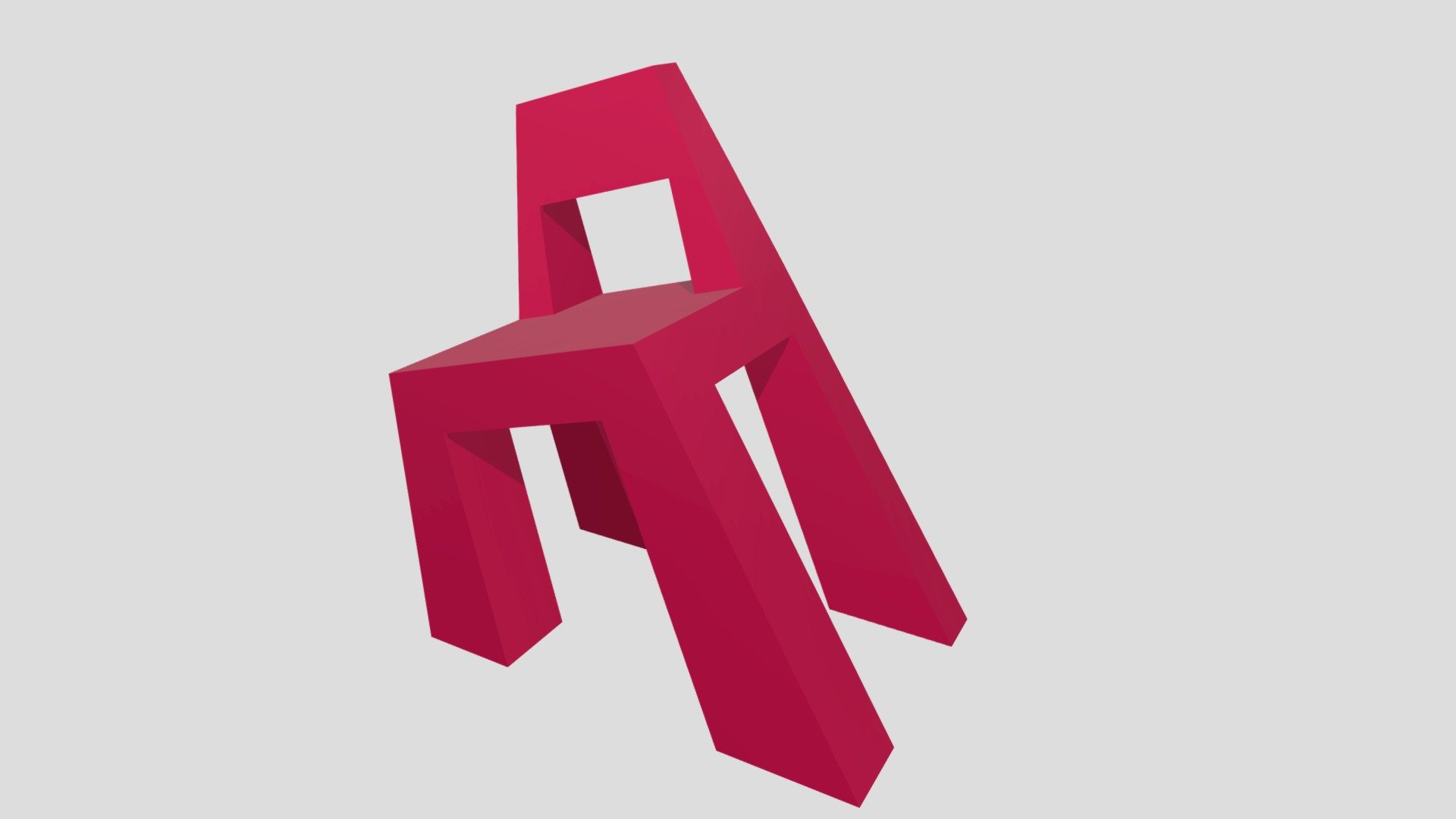 Alessandro Mendini Sedia Scivolavo 1975 - 3D model by Fede ...