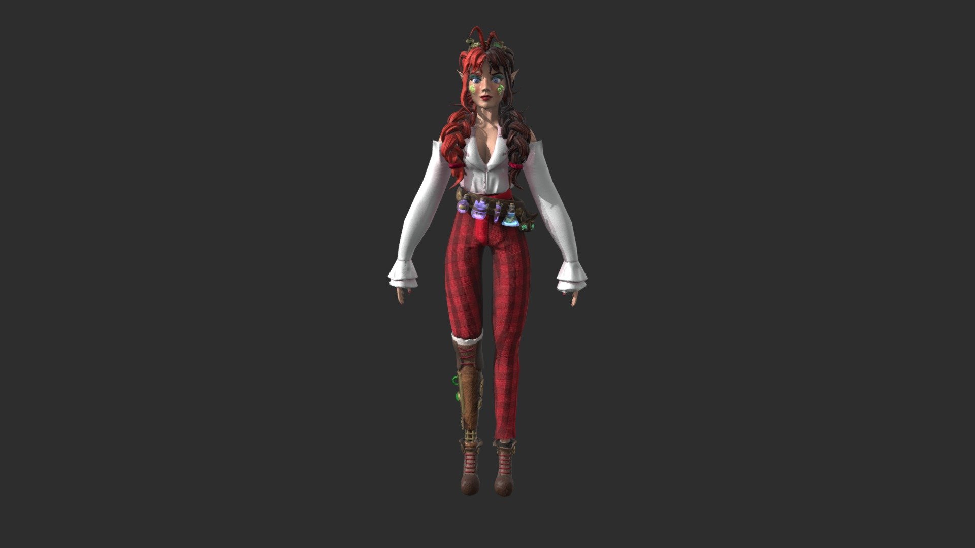 Alchemist Elf - 3D model by Elwinn (@CyrielleR) [d6329e2] - Sketchfab