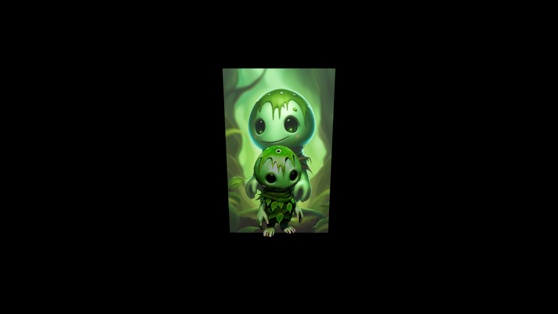 a green creature standing in the forest - Download Free 3D model by ...