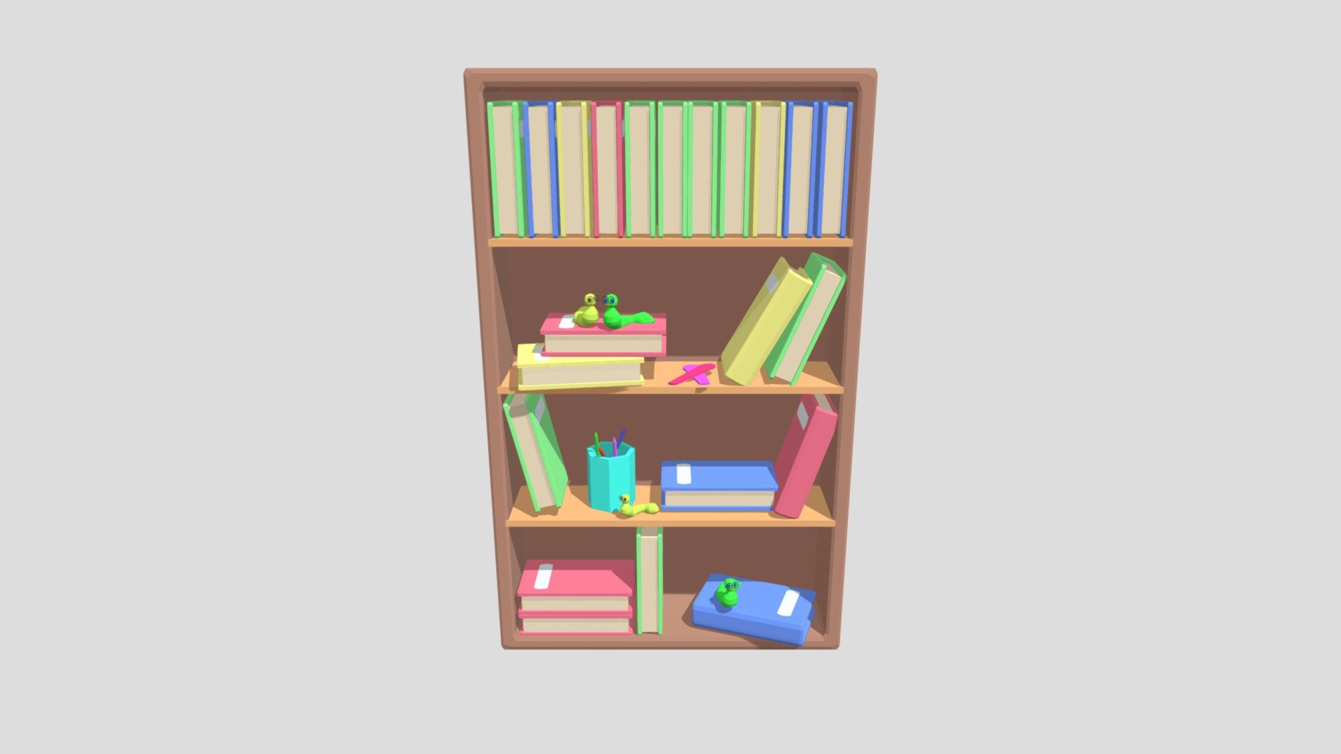 Bookcase - Download Free 3D model by eyupyilmaz [d632d4a] - Sketchfab