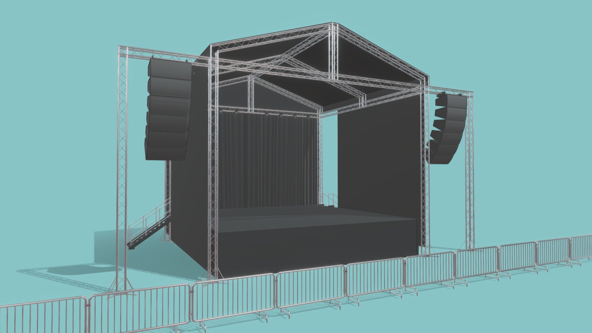 Concert Stage 8 - Buy Royalty Free 3D model by CGBee (@cg.bee) [d6340c1 ...